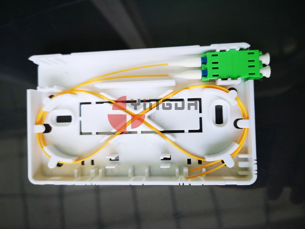 2 Port LC/APC Duplex Optical Fiber End User Subscriber Box Plastic Wall ...