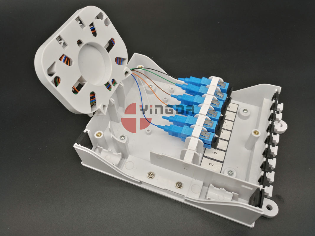 8 Port Fiber Optic Termination Box / FTTH Mini Splitter Box Wall ...