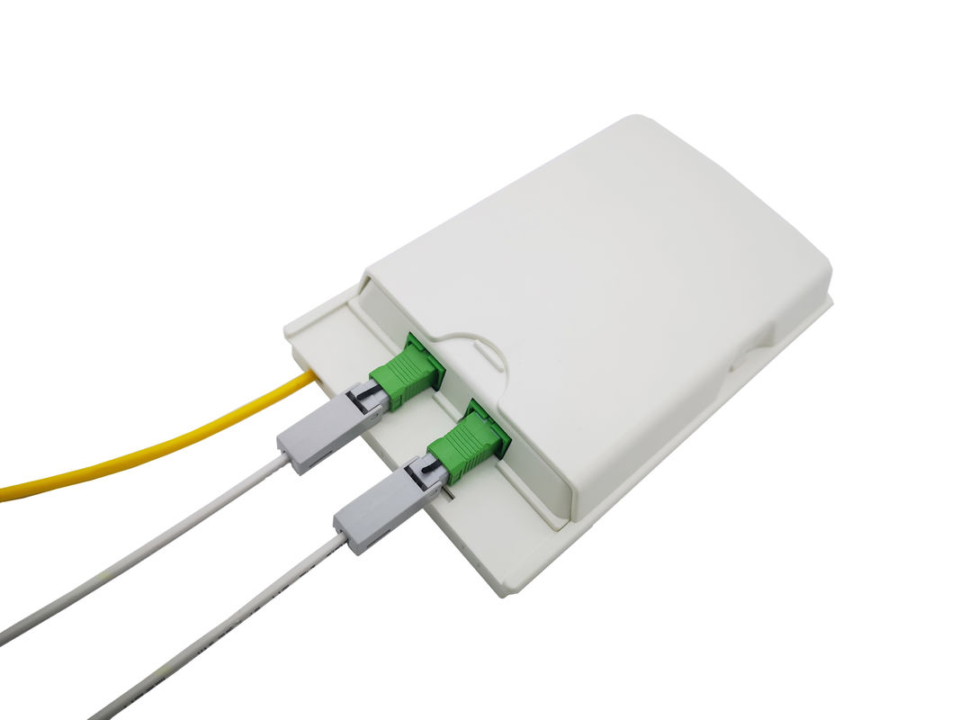 CATV FTTH FAT IP30 2 Port Fiber Termination Box Wall Mount