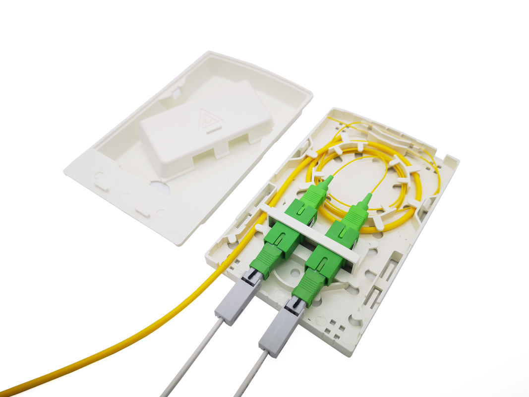 FTTH FAT 2 Ports Fiber Terminal Termination Box Wall Outlet SC Flame ...