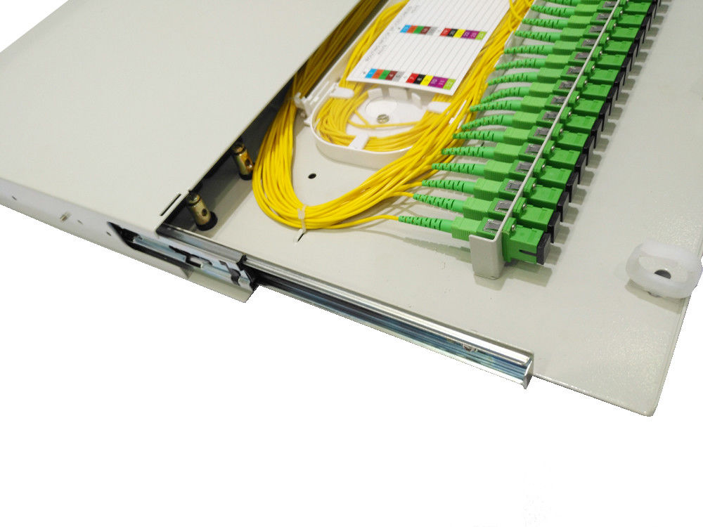 24 Port SC APC Connector 19" ODF Fiber Optic Patch Panel Distribution ...