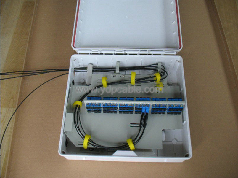 Waterproof 48 Core SC FTTH Fiber Optic Splice Box Size 350*340*120 mm ...