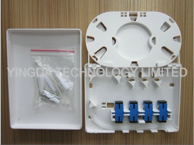 ABS Flame Retardant Mini FTTx Fiber Optic Termination Box / 4 Port ...