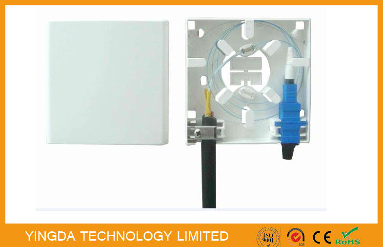 2 Port FTTH Indoor Fiber Optic Termination Box Socket Panel Wall Outlet ...