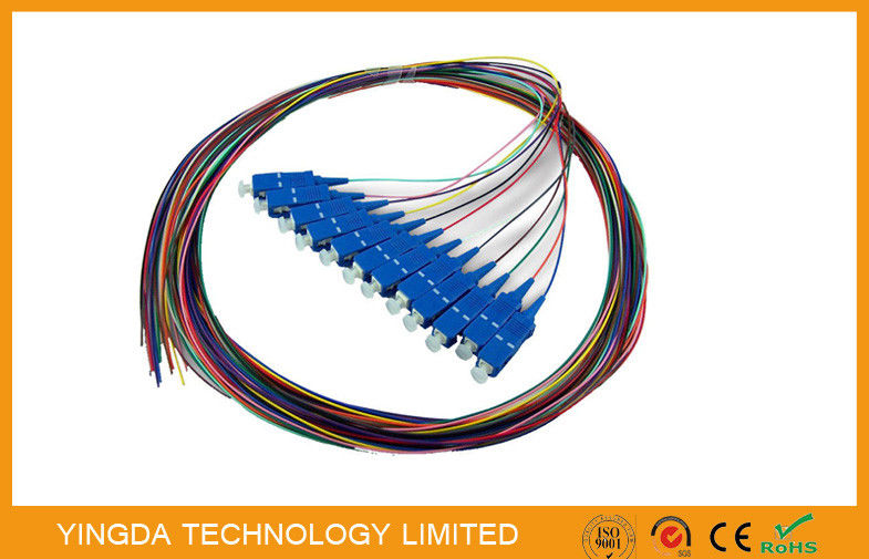 SC / UPC SC / PC Multi Core Fiber Optic Pigtail cables 12 Core 0.9mm