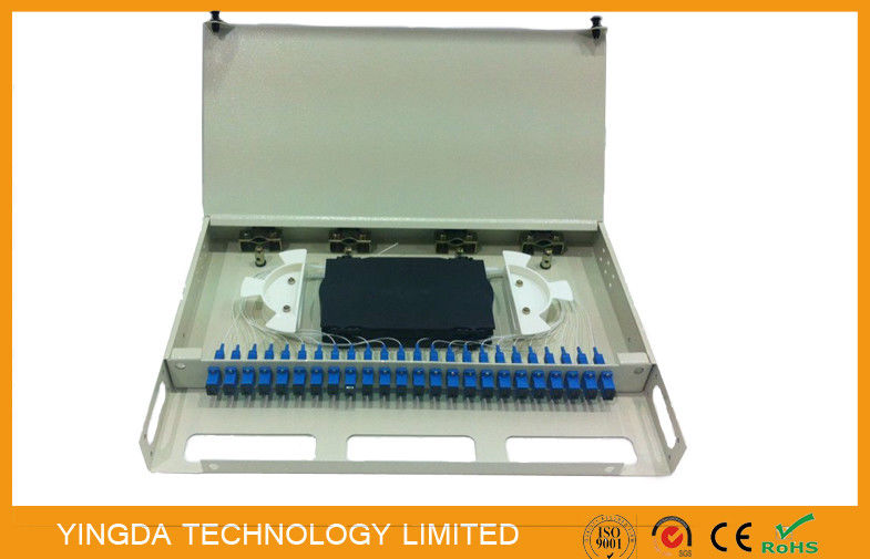 SC Simplex 24 Port Fiber Patch Panel For FTTH FTTX FTTB ODN PON Network