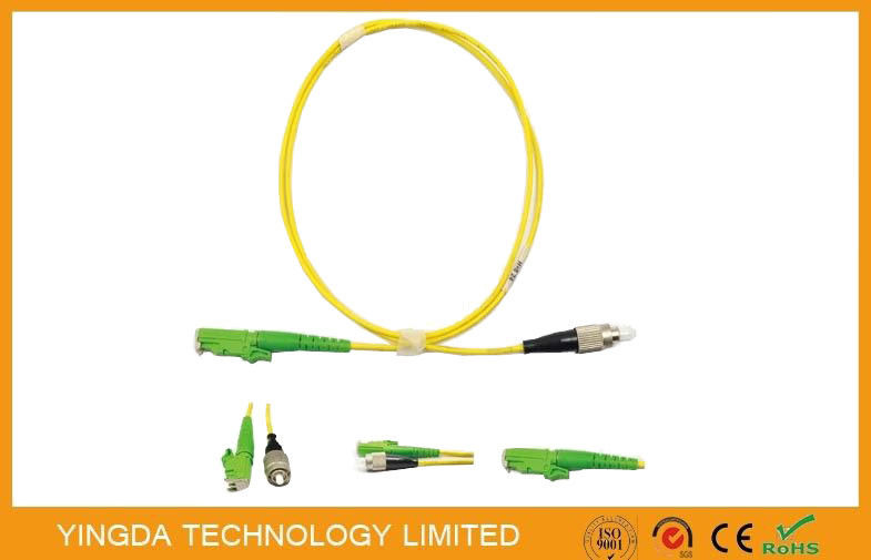 E2000 / APC - FC / UPC SM SX 3.0mm 3M Fiber Optic Patch Cord Yellow LSZH