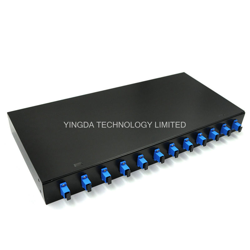 12 Port SC Complete Assembly Load Fiber Optic Patch Panel 19” ODF Black