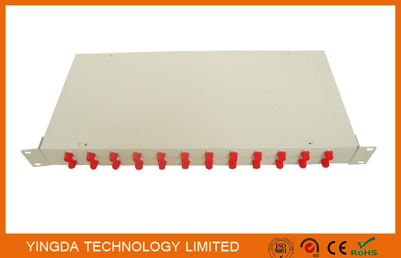 Optical Fiber Rack Mounted ODF Patch Panel 19 Inch 24 Ports Cold Rolled ...