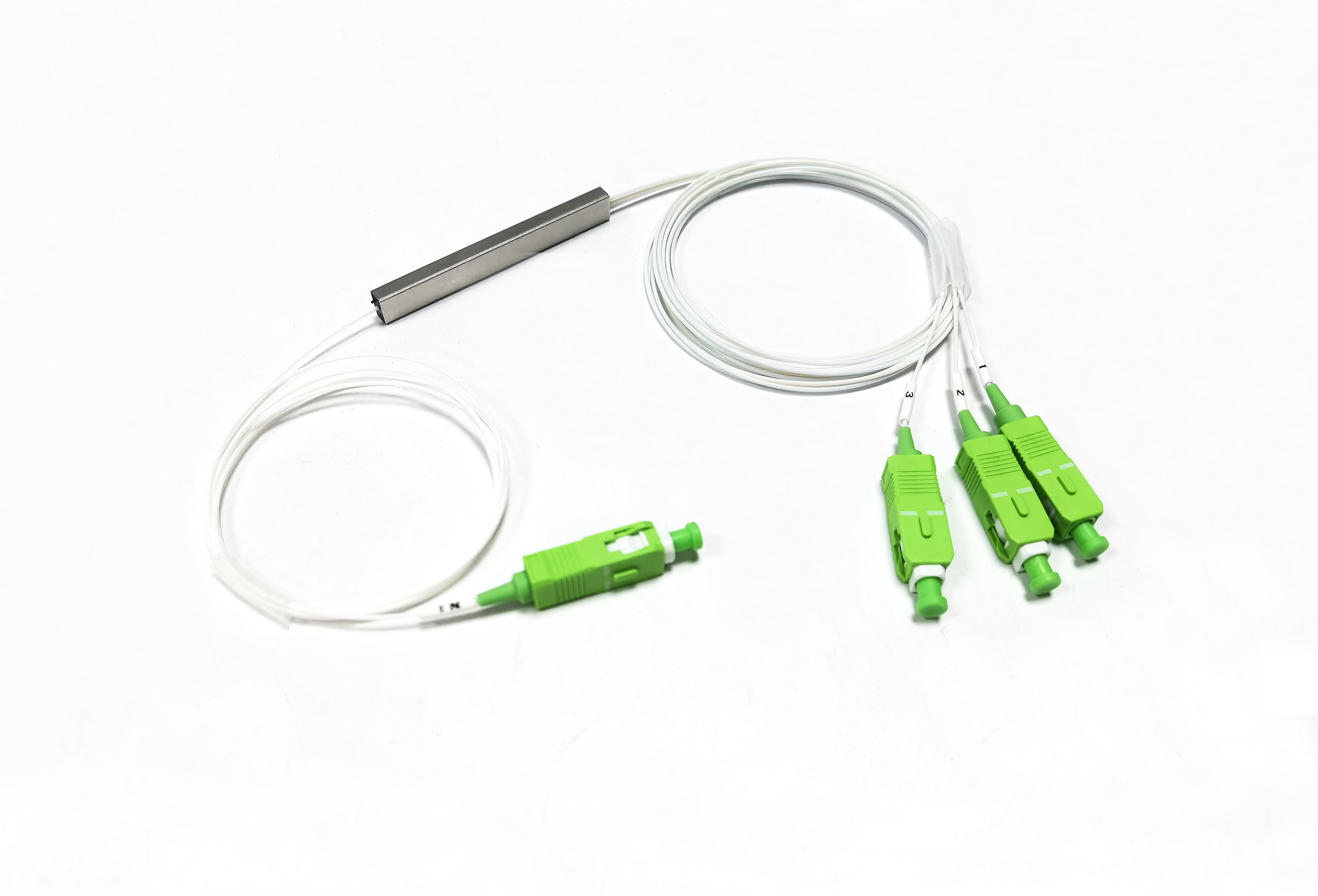 1x3 Fiber Optical PLC Splitter Singlemode G657A SC APC Connector 1260 ...