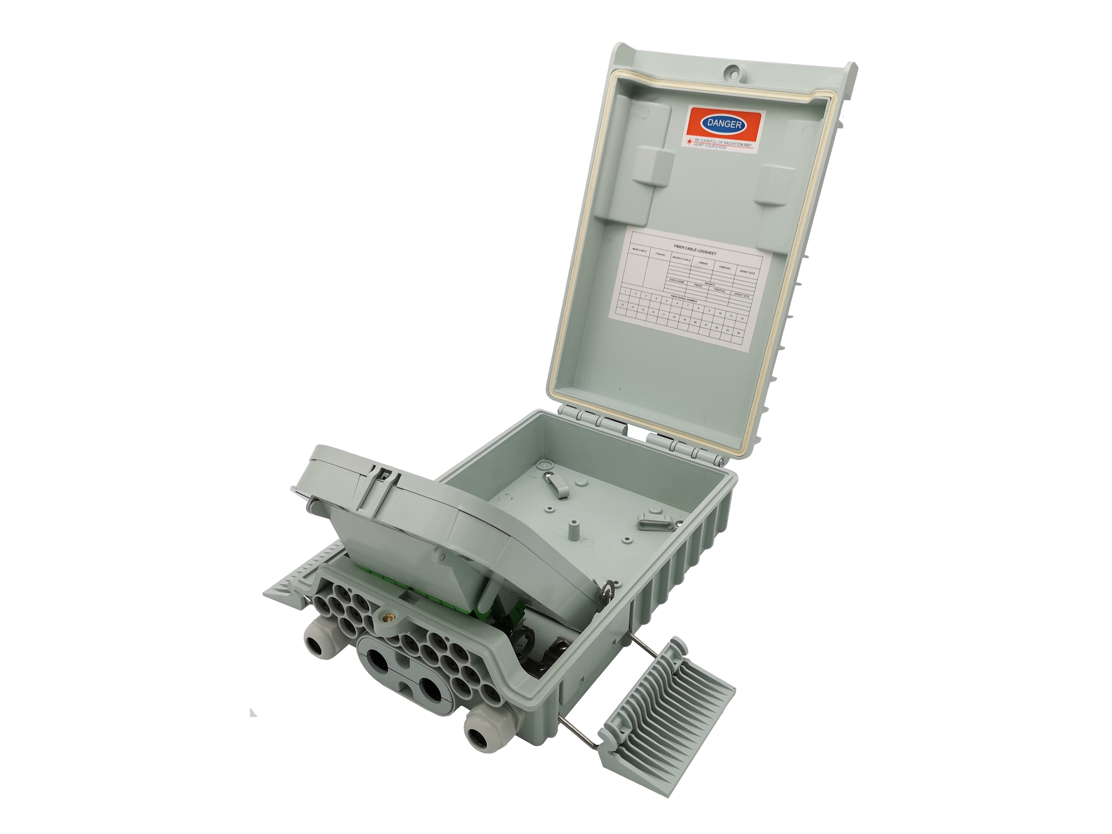 Exterior NAP BOX Fibre Optic Cable Termination Boxes 16 Ports IP65 ISO ...