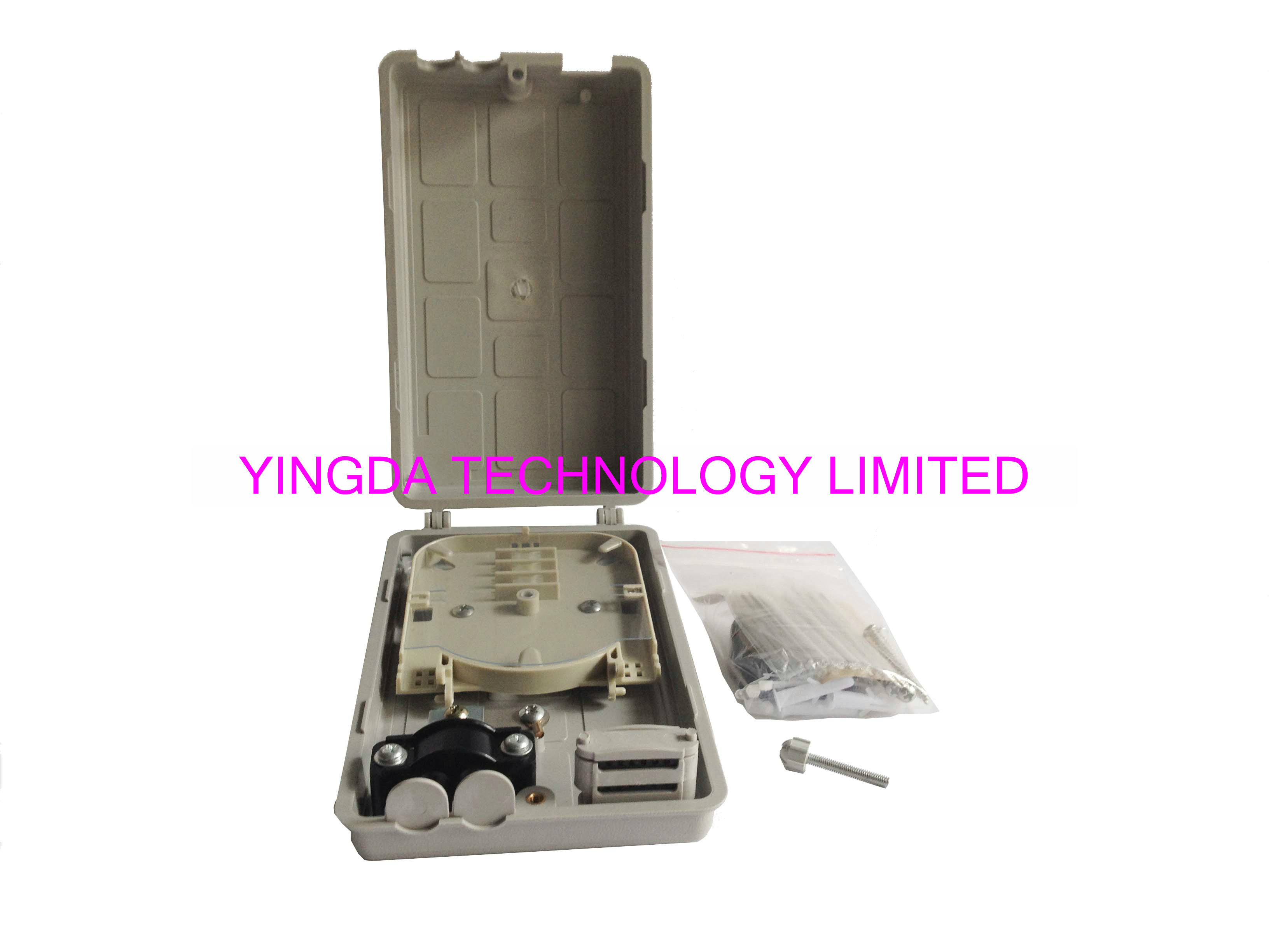 FTTB 12 Cores Fiber Optic Distribution Box , Plastic FTTH Fiber Optic ...