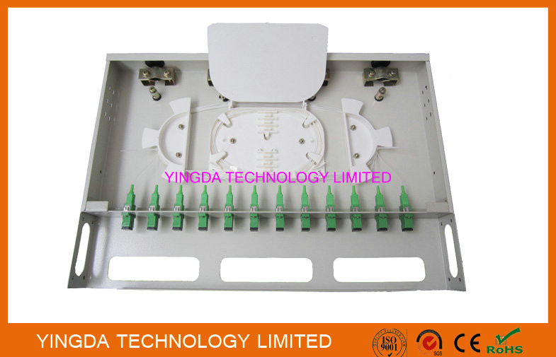 12 Ports Fiber Optic Patch Panel Rack Mount Fiber Patch Panel ODF SC ...