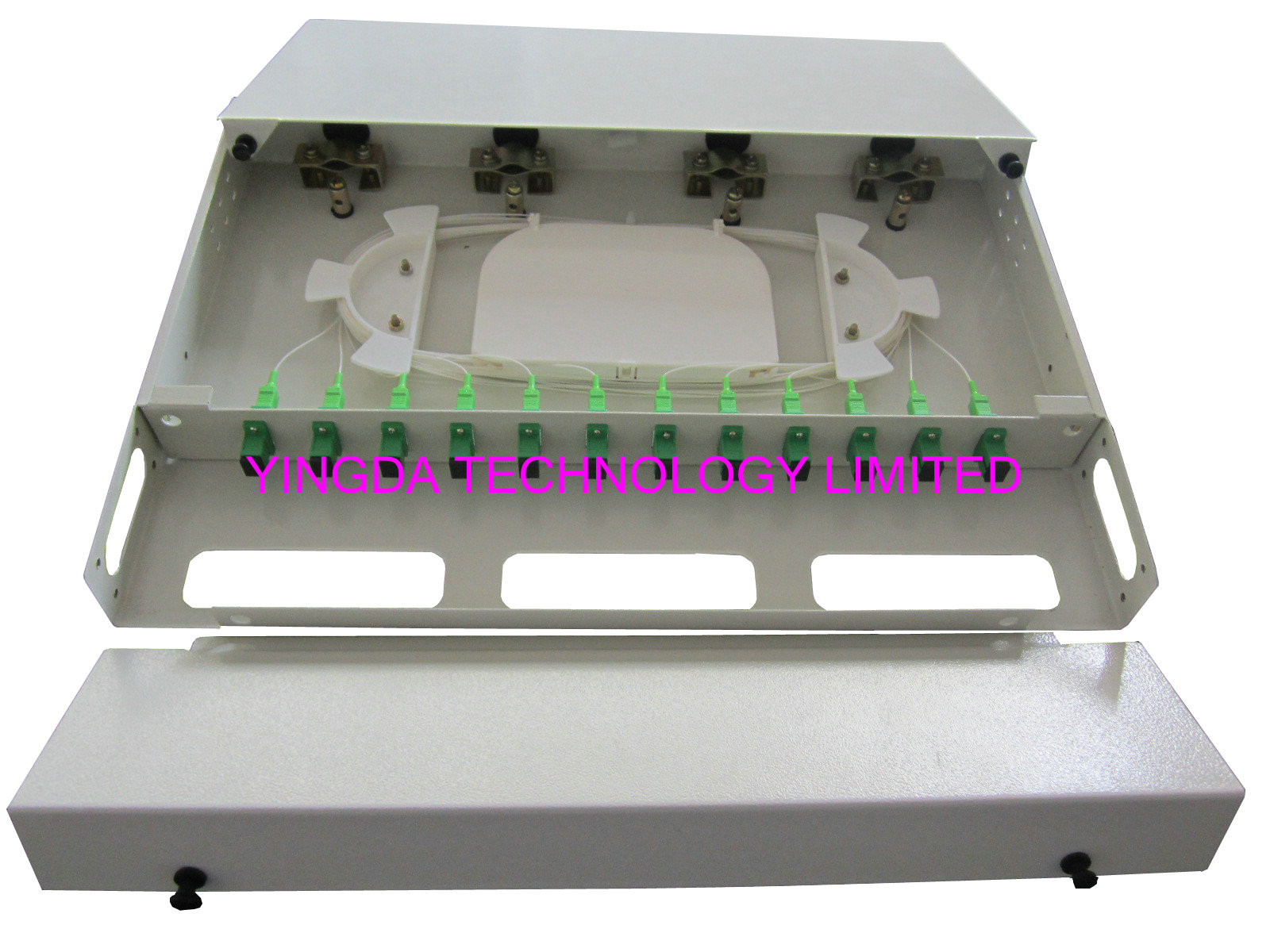 12 Ports Fiber Optic Patch Panel Rack Mount Fiber Patch Panel ODF SC ...