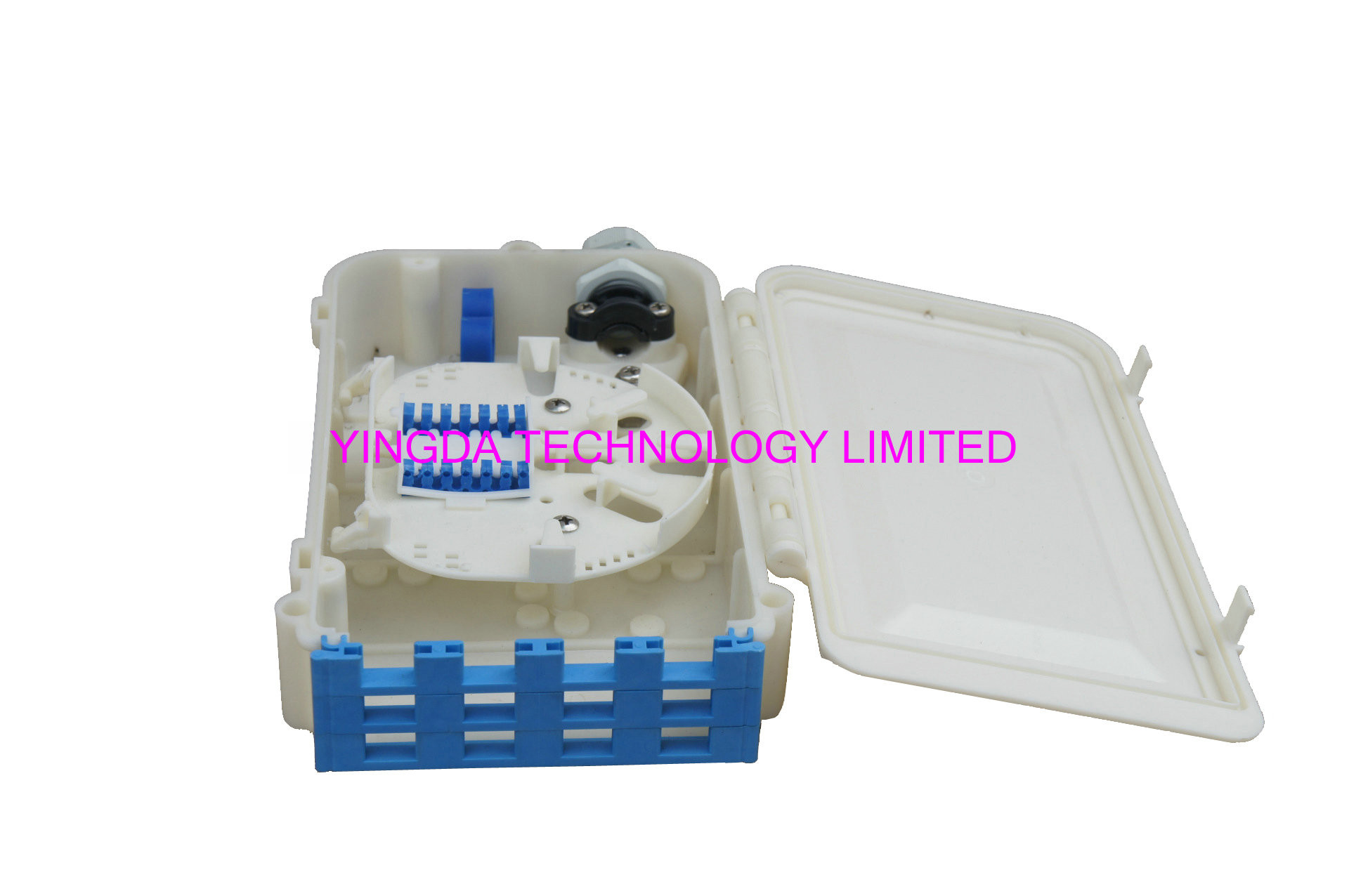 Wall Mount ABS Plastic White FTTH Fiber Optic Termination Box 8 Ports ...