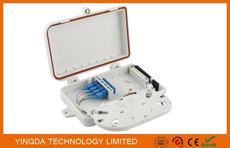 Ftth / Fttx Mini Plastic Wall Mount 4 PortS Drop Cable Fiber Optic ...