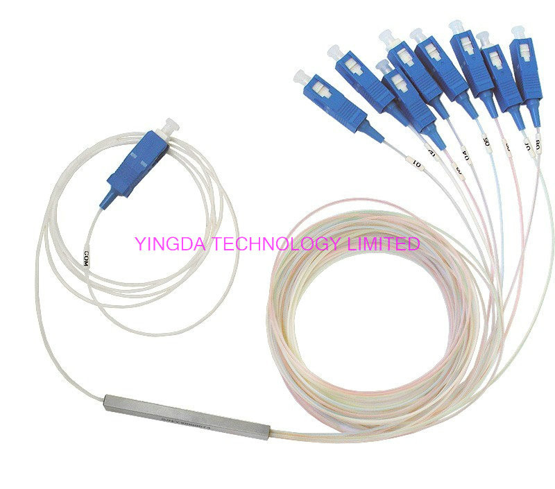 GPON 1 x 8 Fiber Optic Plc Splitter Blockless Splitter Module With 0 ...