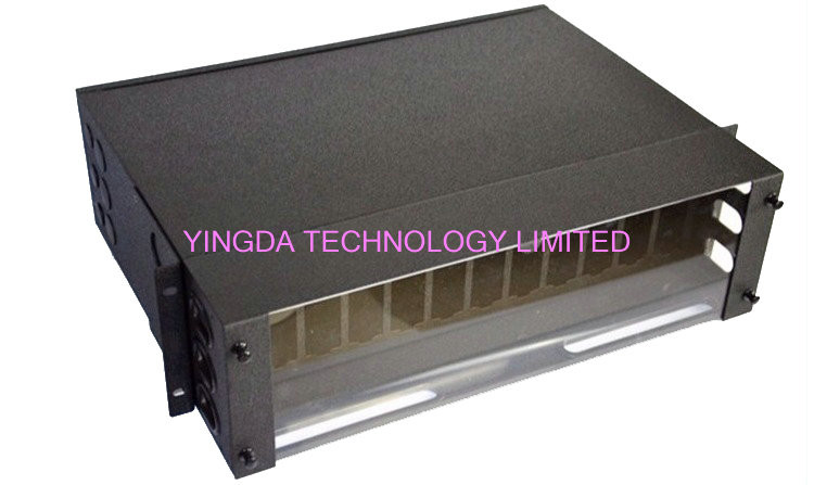 288 Fibers 19 Inch Slide Out Patch Panel , 3U MPO Enclosures Chassis 12 ...