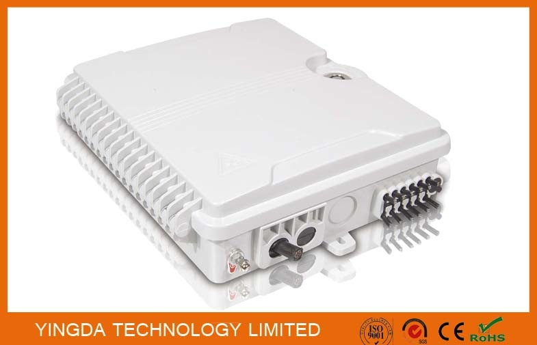 White Plastic 12 Ports Fiber Optic Termination Box ,12 Core SC Pole ...
