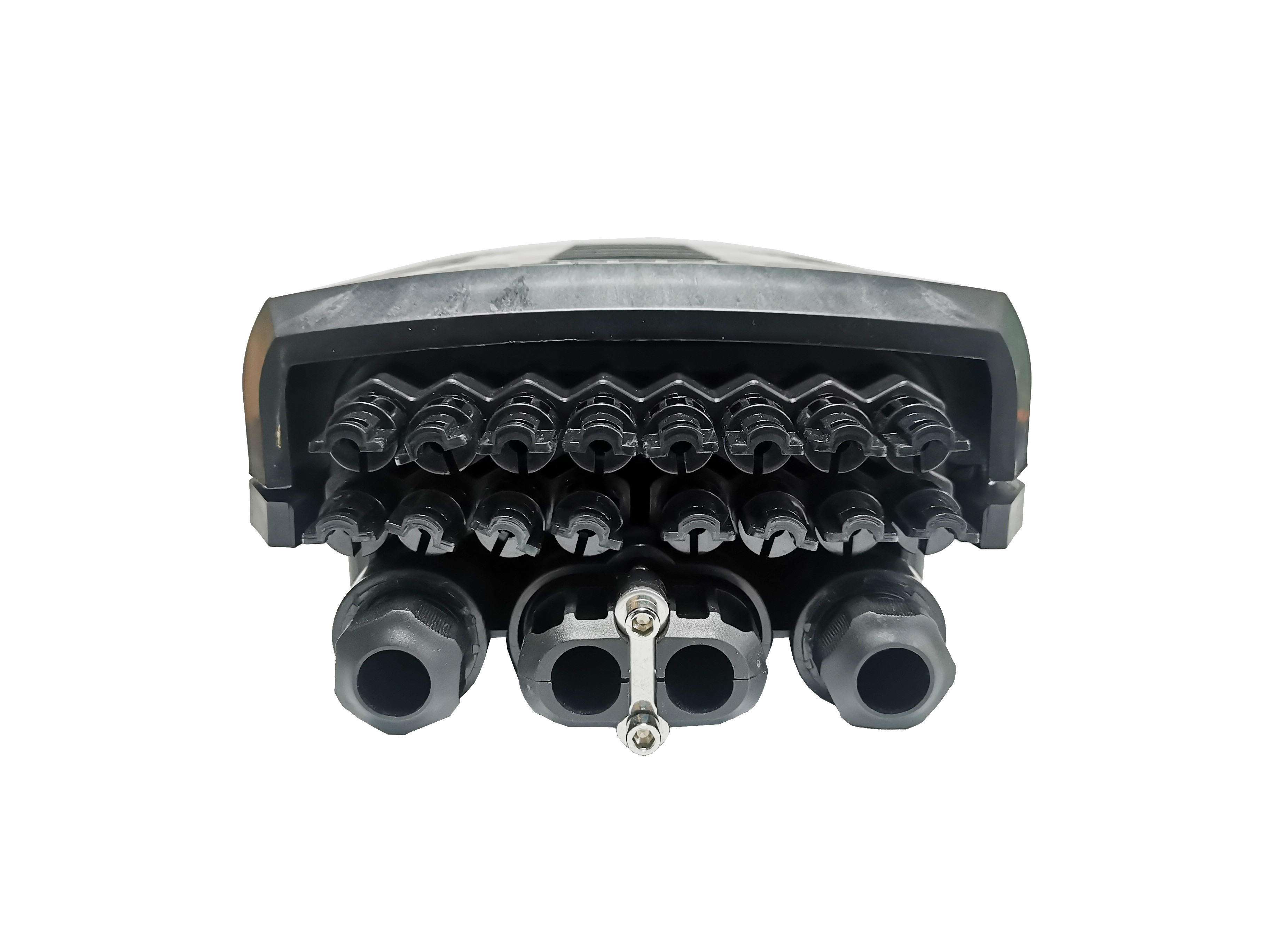 IP68 16Ports FTTH Drop Cable Fiber Optic Splice Closure Black PP ...