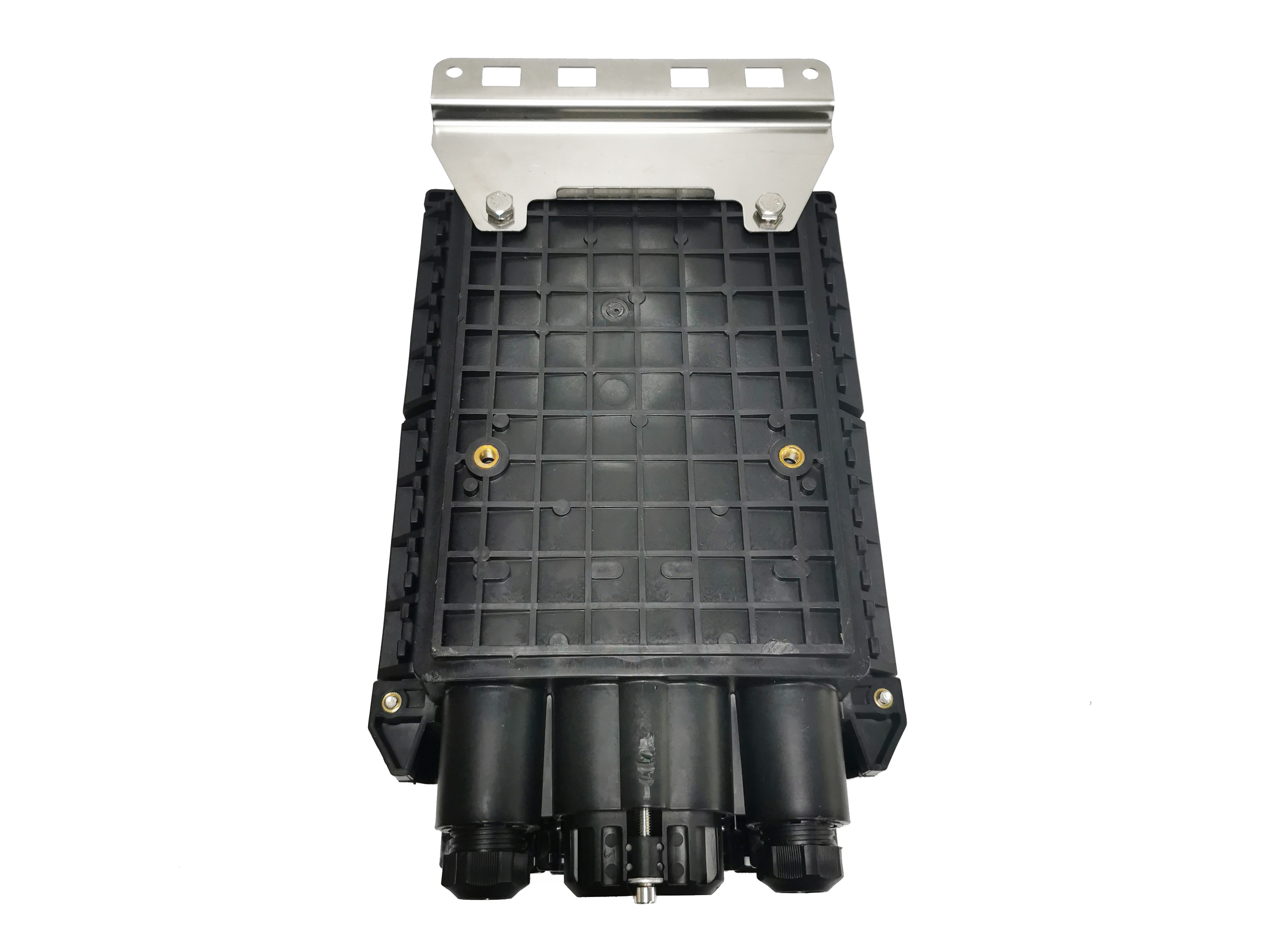 IP68 16Ports FTTH Drop Cable Fiber Optic Splice Closure Black PP ...