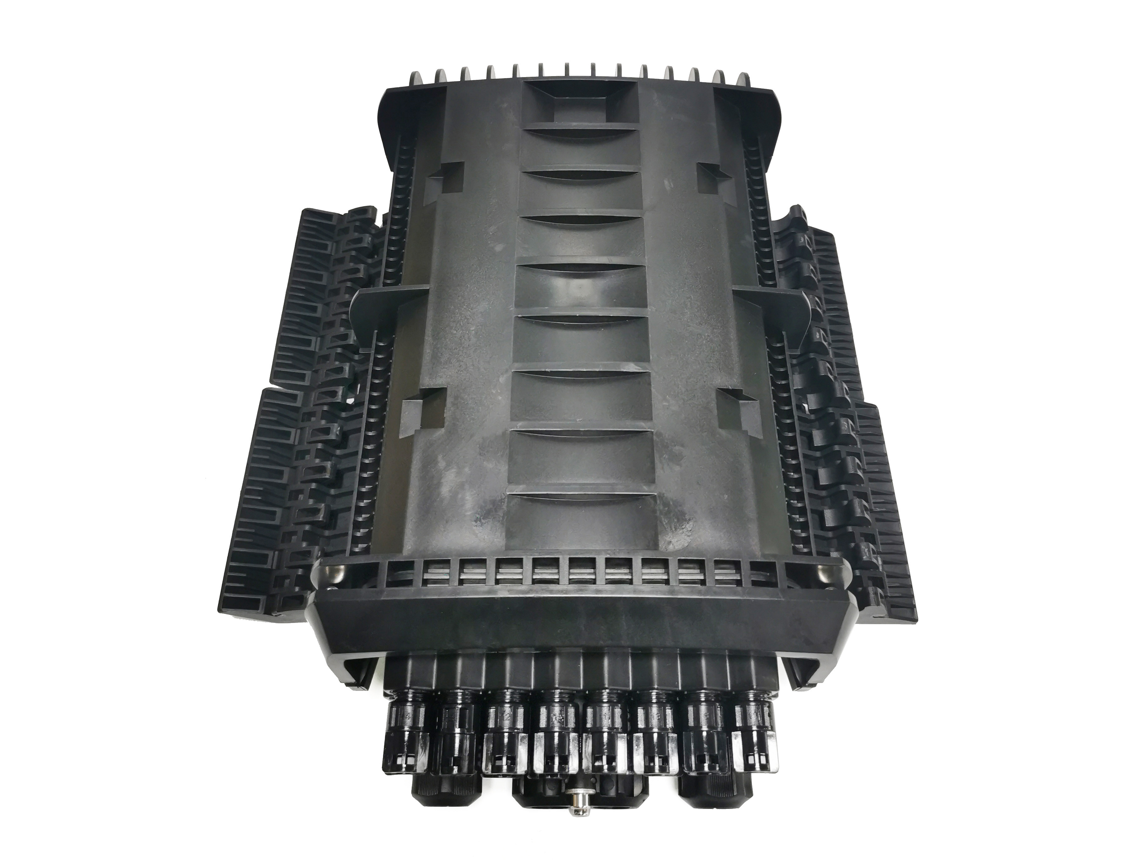 IP68 16Ports FTTH Drop Cable Fiber Optic Splice Closure Black PP ...