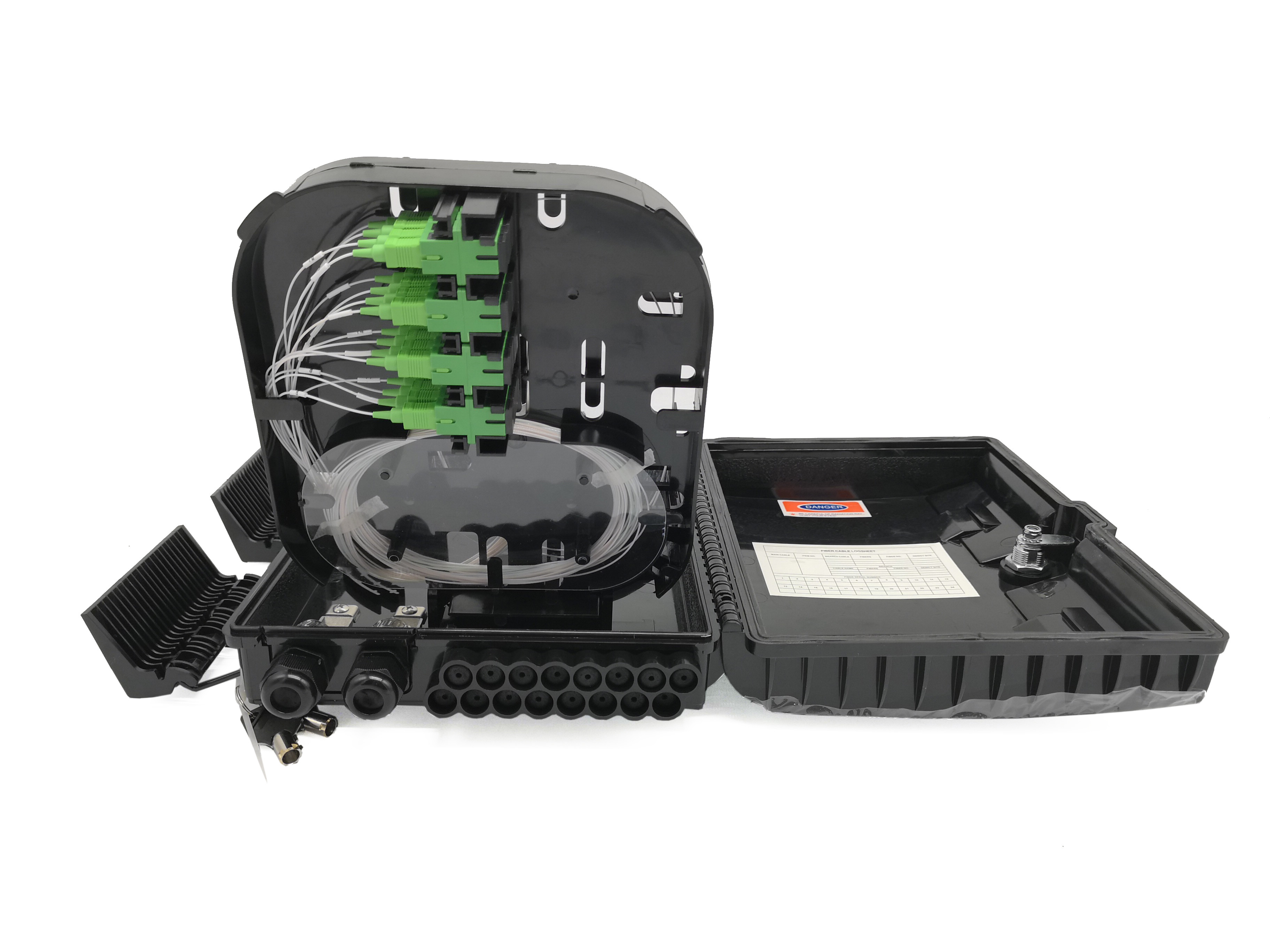 YINGDA 16 Cores Outdoor Wall Mount Fiber Optic Splitter Box IP68 PC+ABS ...