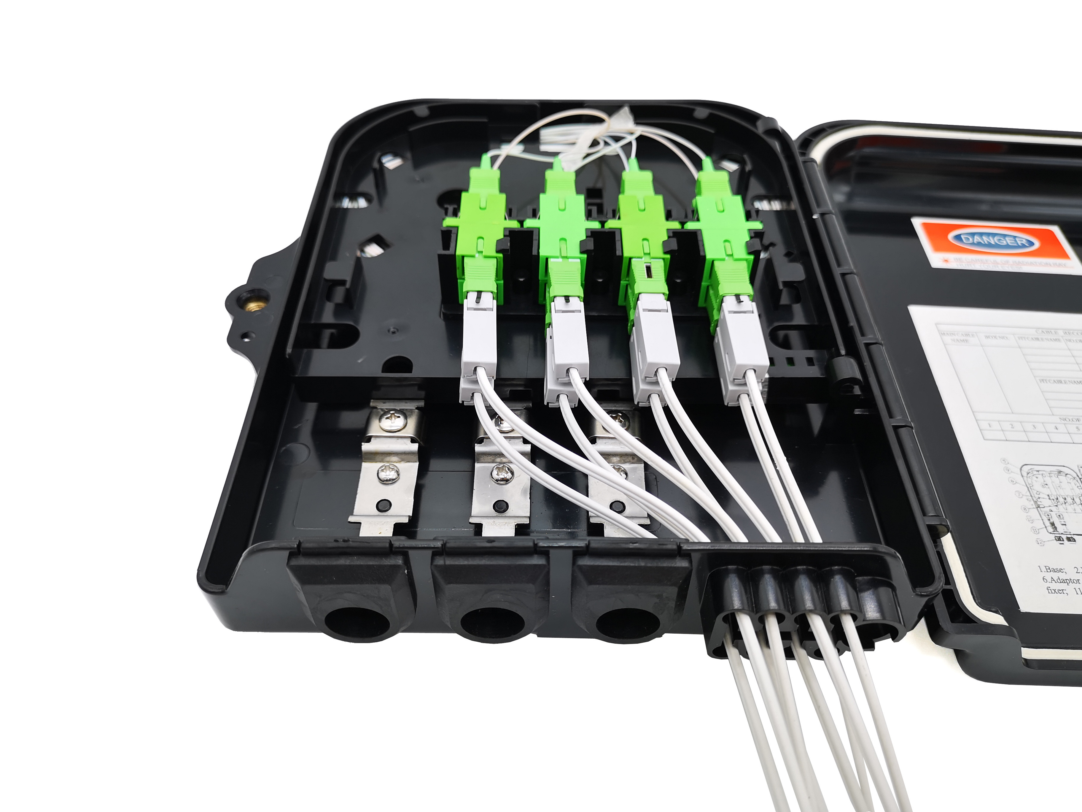 IP65 Fiber Optic Splitter Box 3In 8Out Optical Distribution Box Outdoor ...