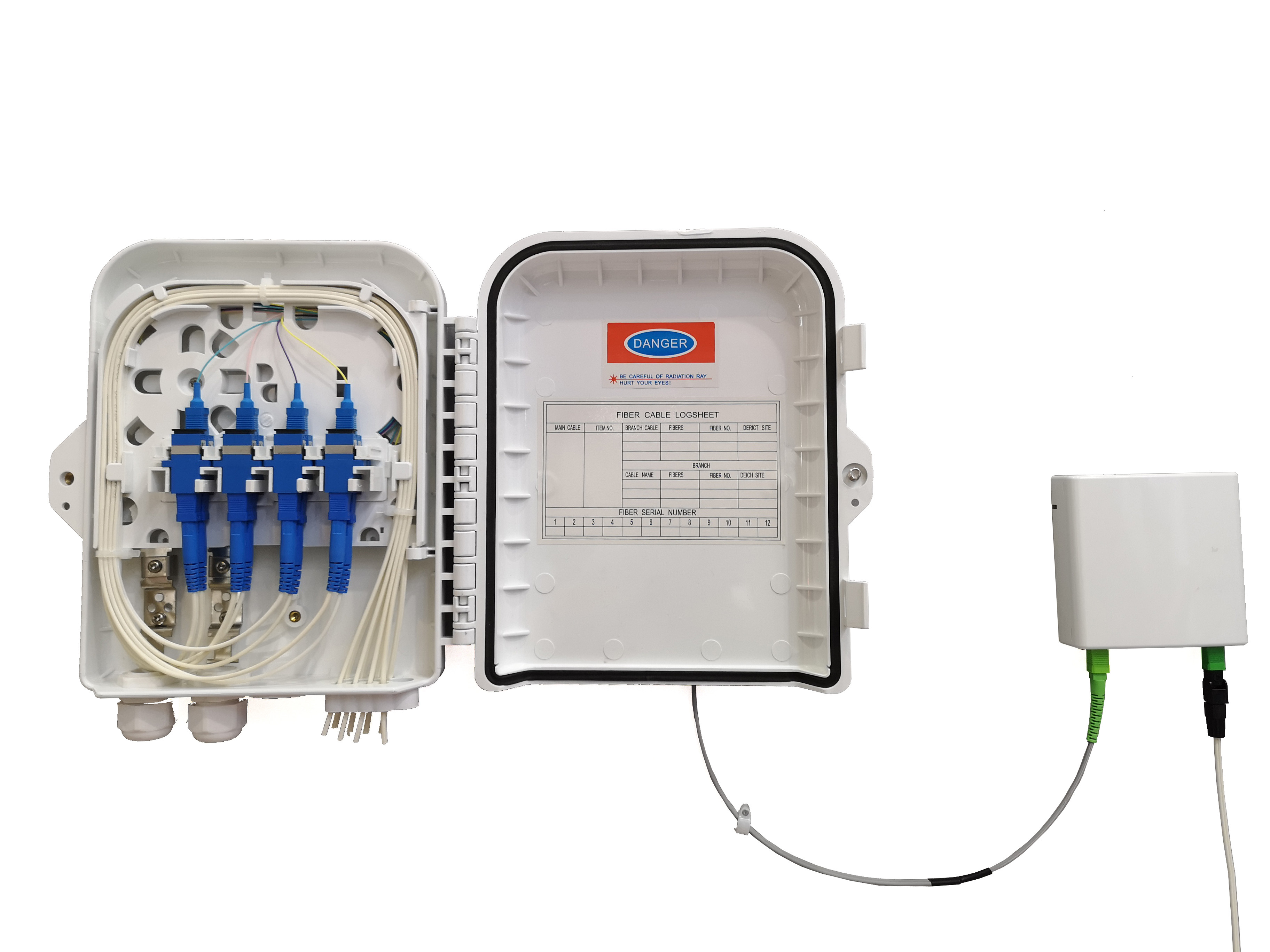 YINGDA FTTH 8 Cores Plastic Pole Mounting Fiber Optic Splitter ...