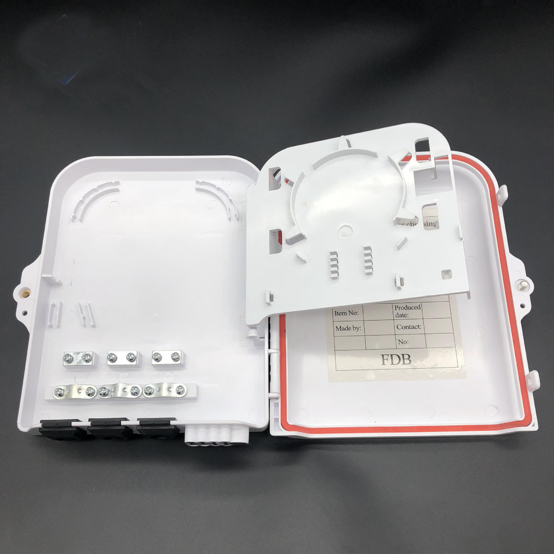 1*8 Splitter Module FTTH Fiber Optic Spliter Box Uncut Cable ABS White ...