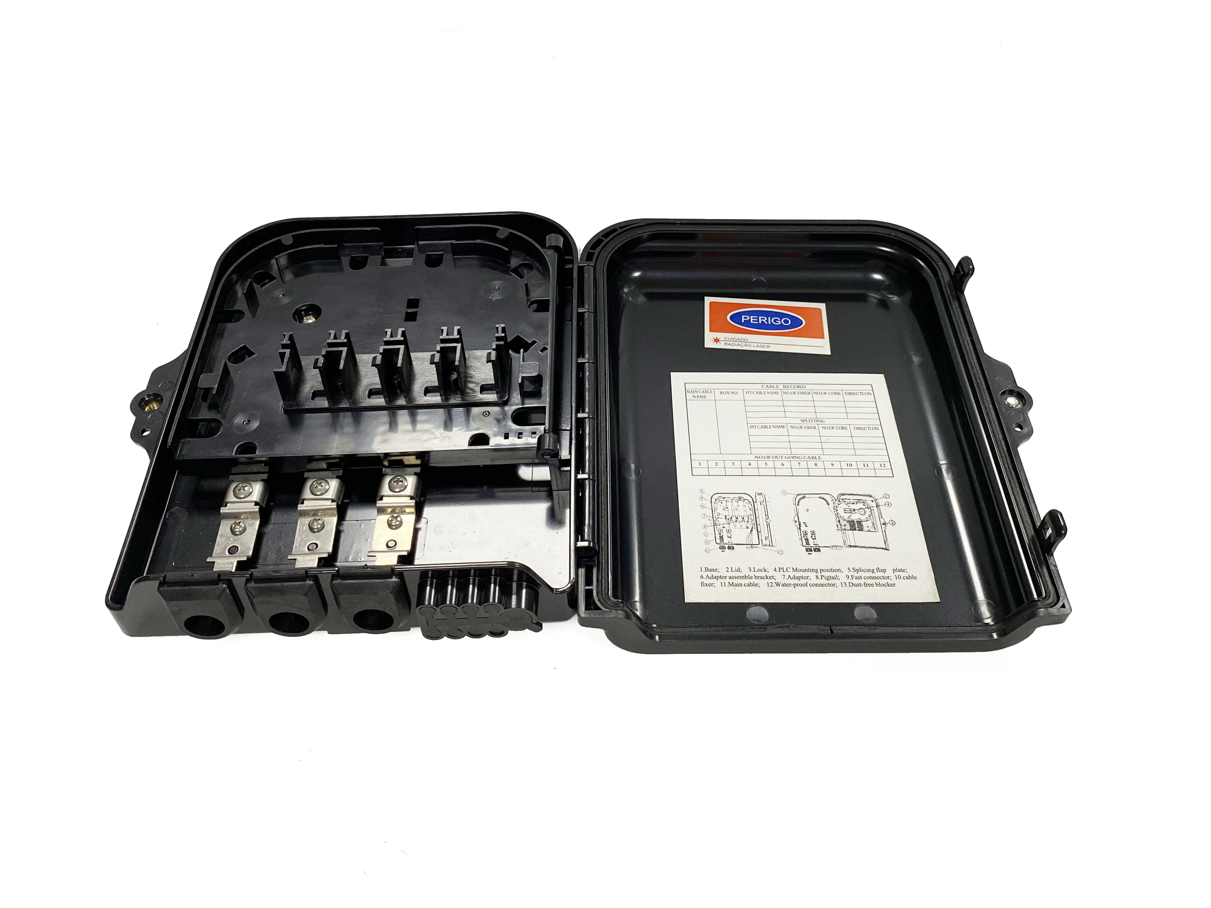 YINGDA 8Ports Fiber Optic Splitter Box for FTTH Drop Cable Distribution ...