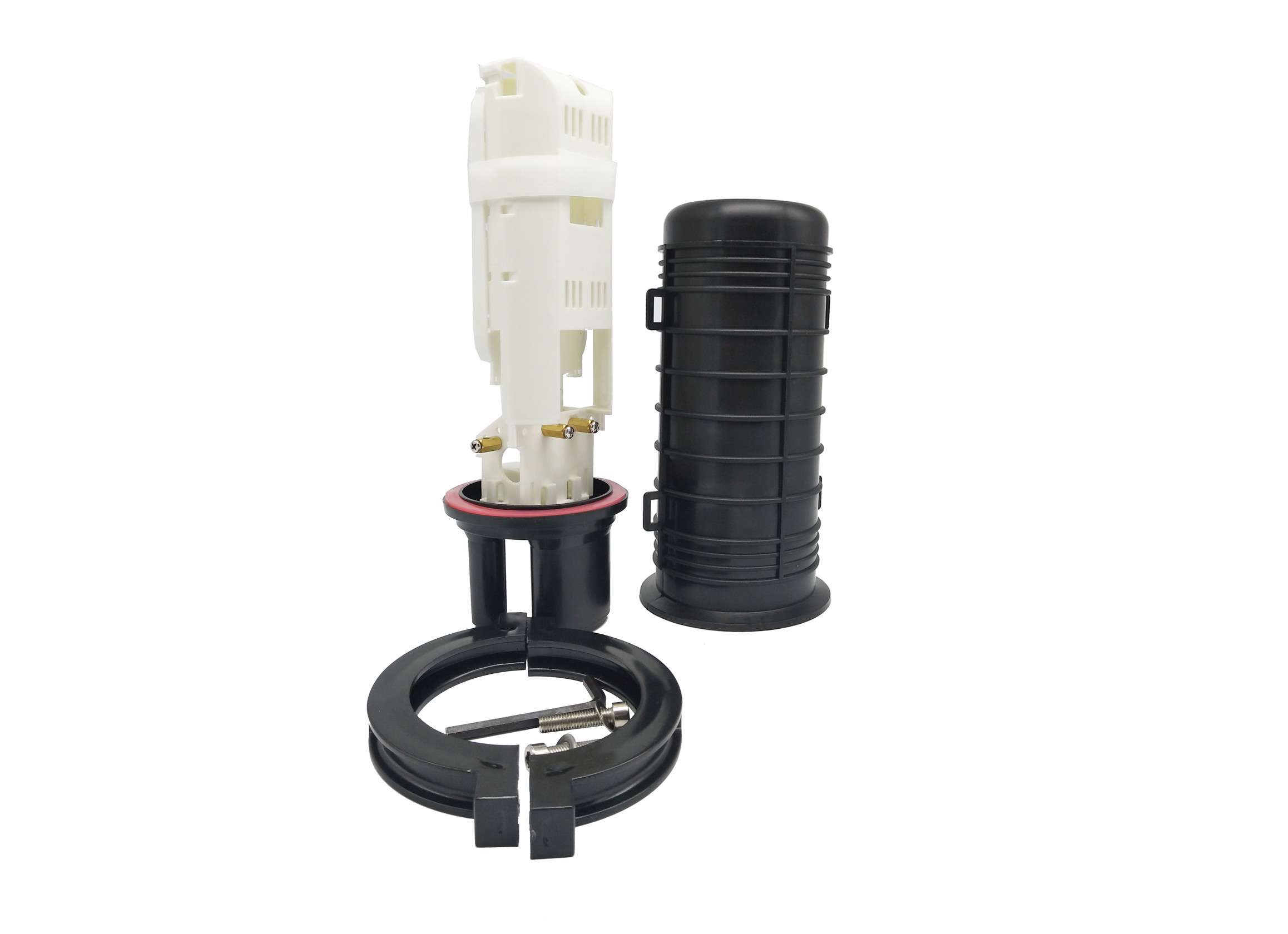 12 Cores FTTH Fiber Optic Splice Closure Dome SC Adapter PP Pole Mount ...