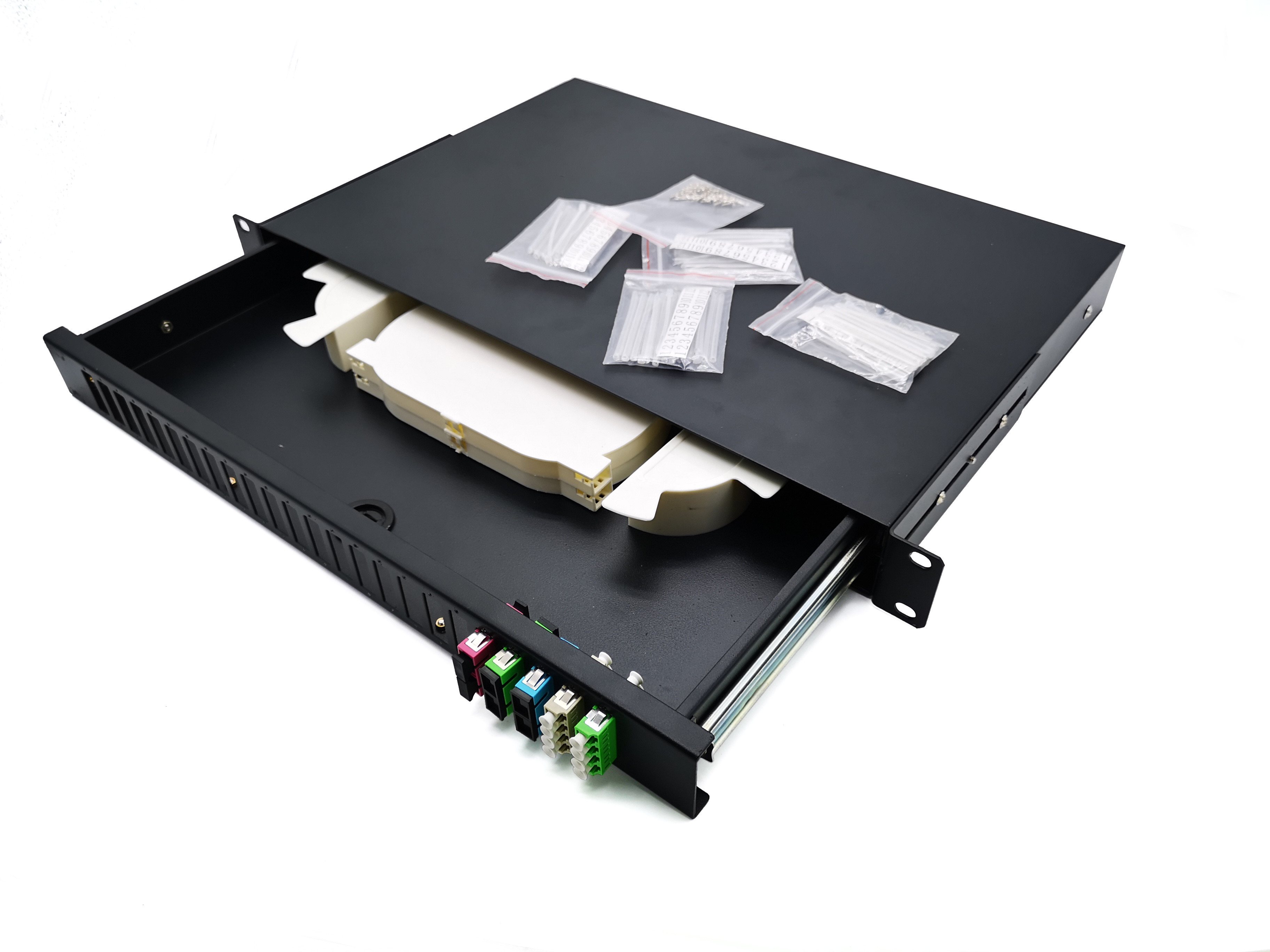 19 inch Metal ODF Fiber Optic Patch Panel For FTTH / FTTX / CATV / LAN ...