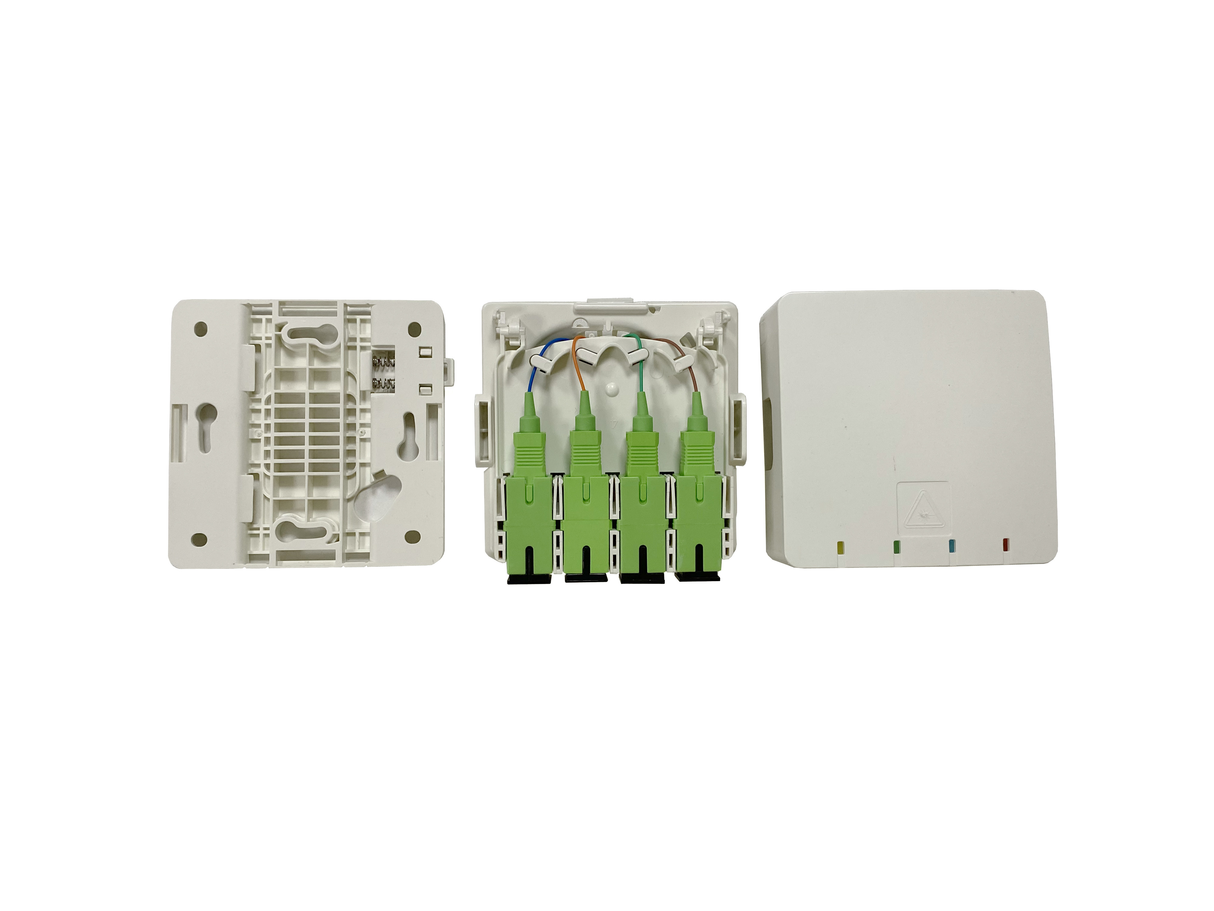 4port Small Indoor Fiber Termination Box For 35mm DIN Rack Mounted