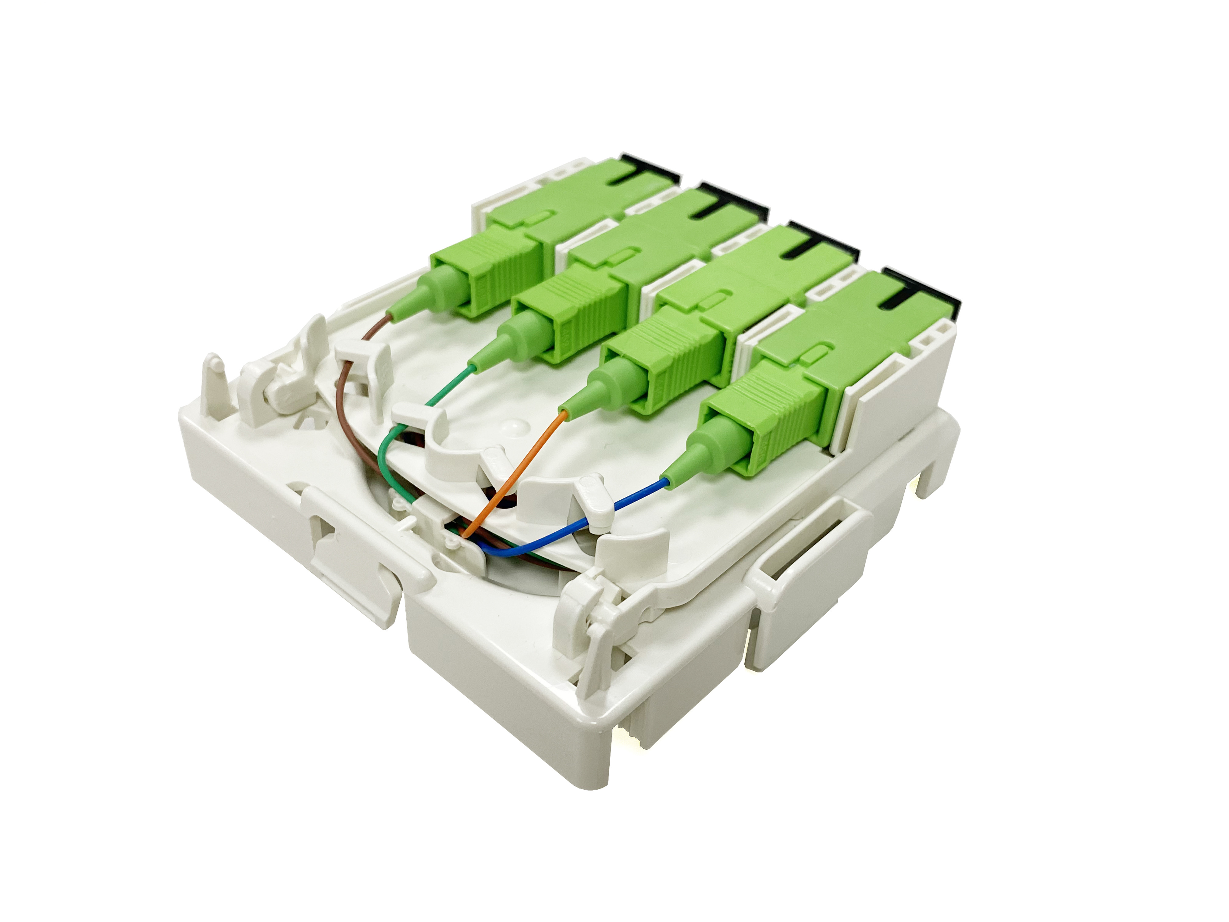 4port Small Indoor Fiber Termination Box For 35mm DIN Rack Mounted