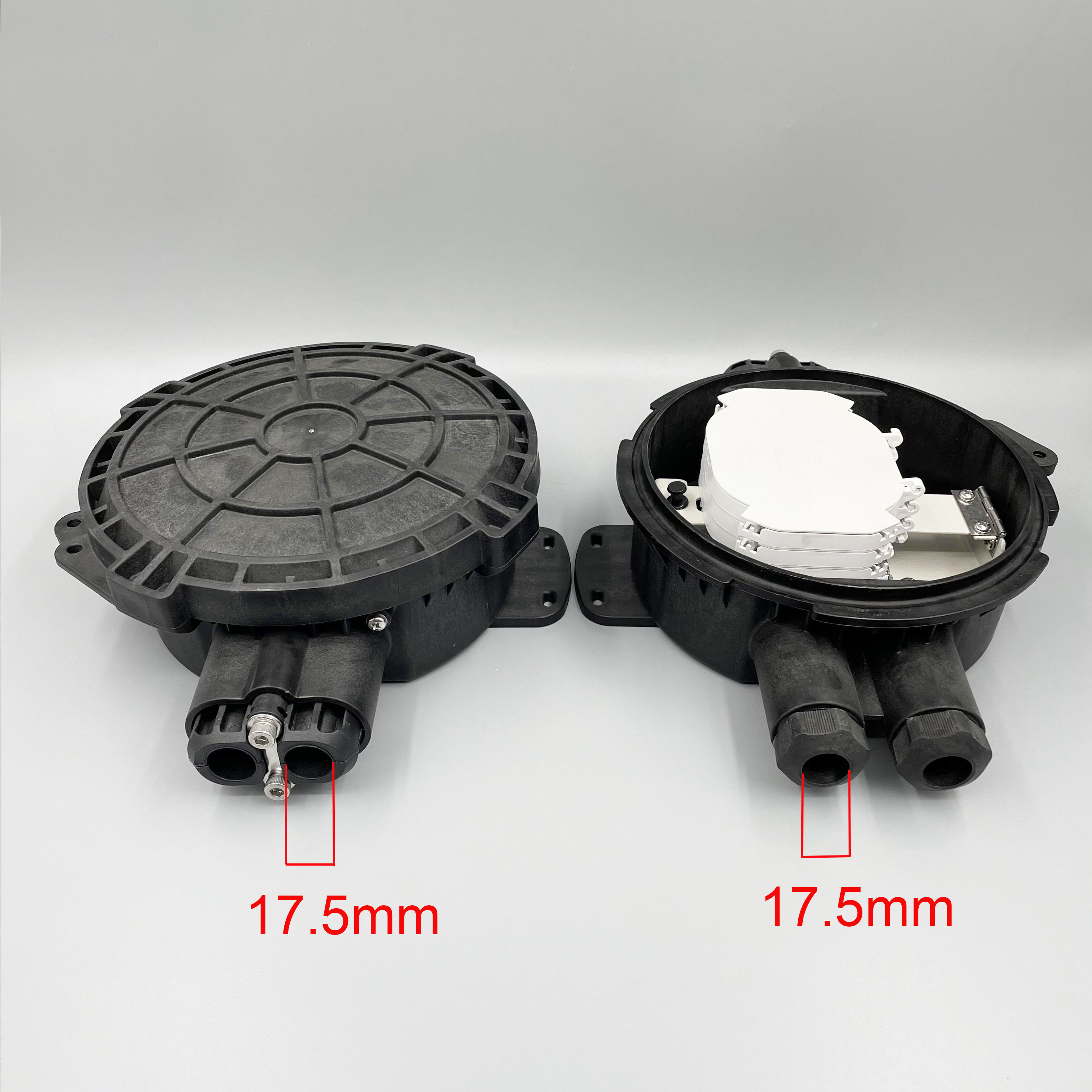 IP68 Optical Fiber Joint Enclosure Horizontal Inline 2In2out 36 Cores ...