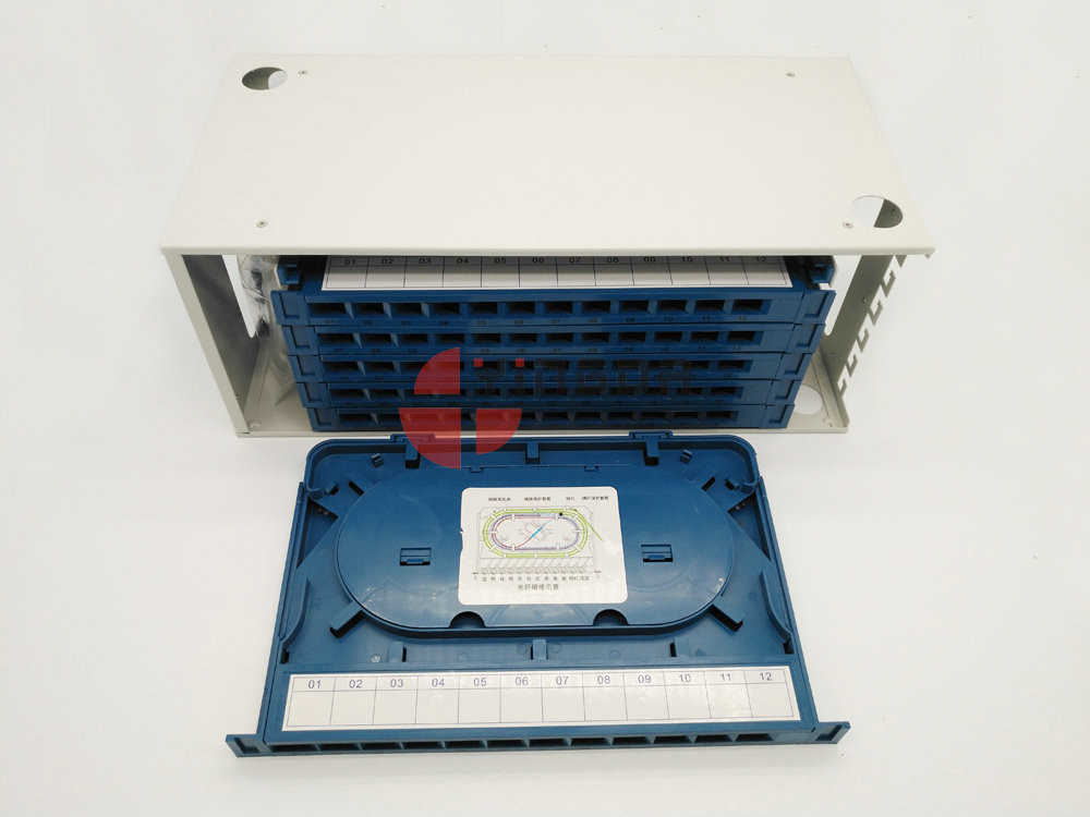 72 Port Fiber Optic ODF Optical fiber patch panel , Rack Mount Fiber ...