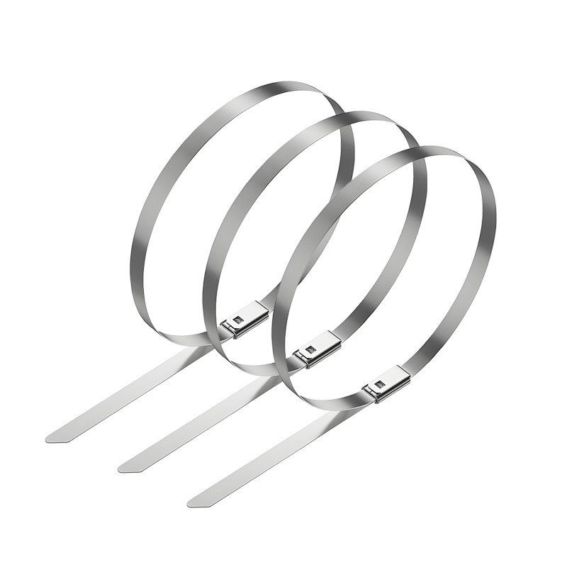 Self Locking Stainless Steel Ball Tie Straps For Telecom / Traffic ...