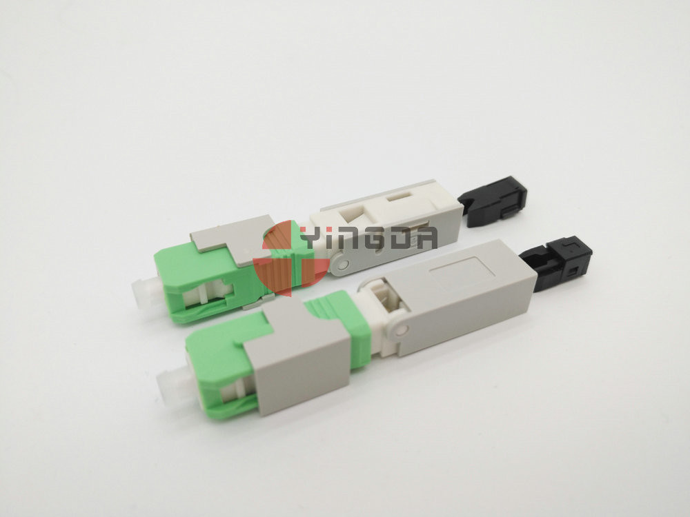 SC Mechanical Fast Fiber Optic Filed Installable Connector APC Green ...