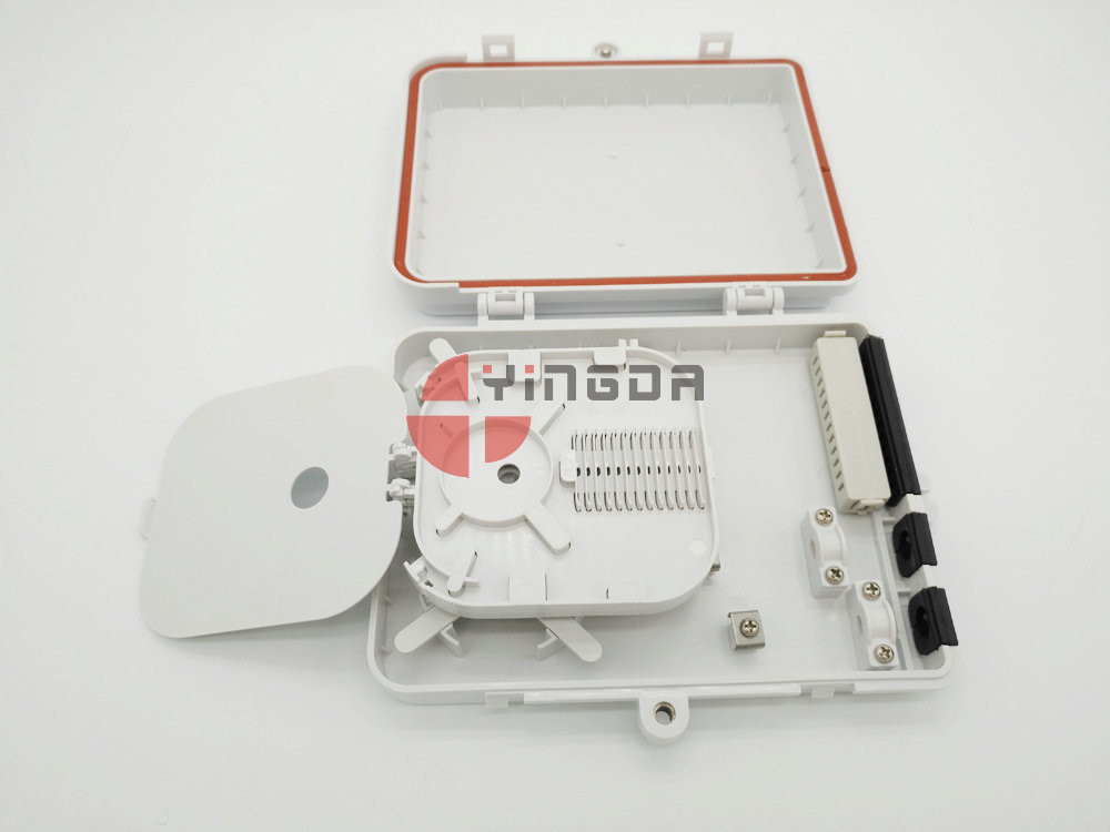 Pole Mount 24 Ports Fiber Optic Termination Box 1x8 Optical Fiber ...