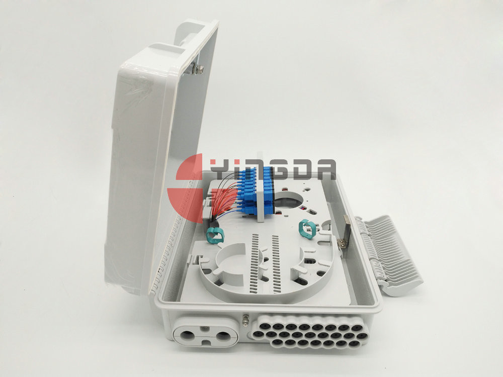 24 Ports Fiber Access Terminal Box with SC/UPC adapter Pigtails , 1*8 1 ...