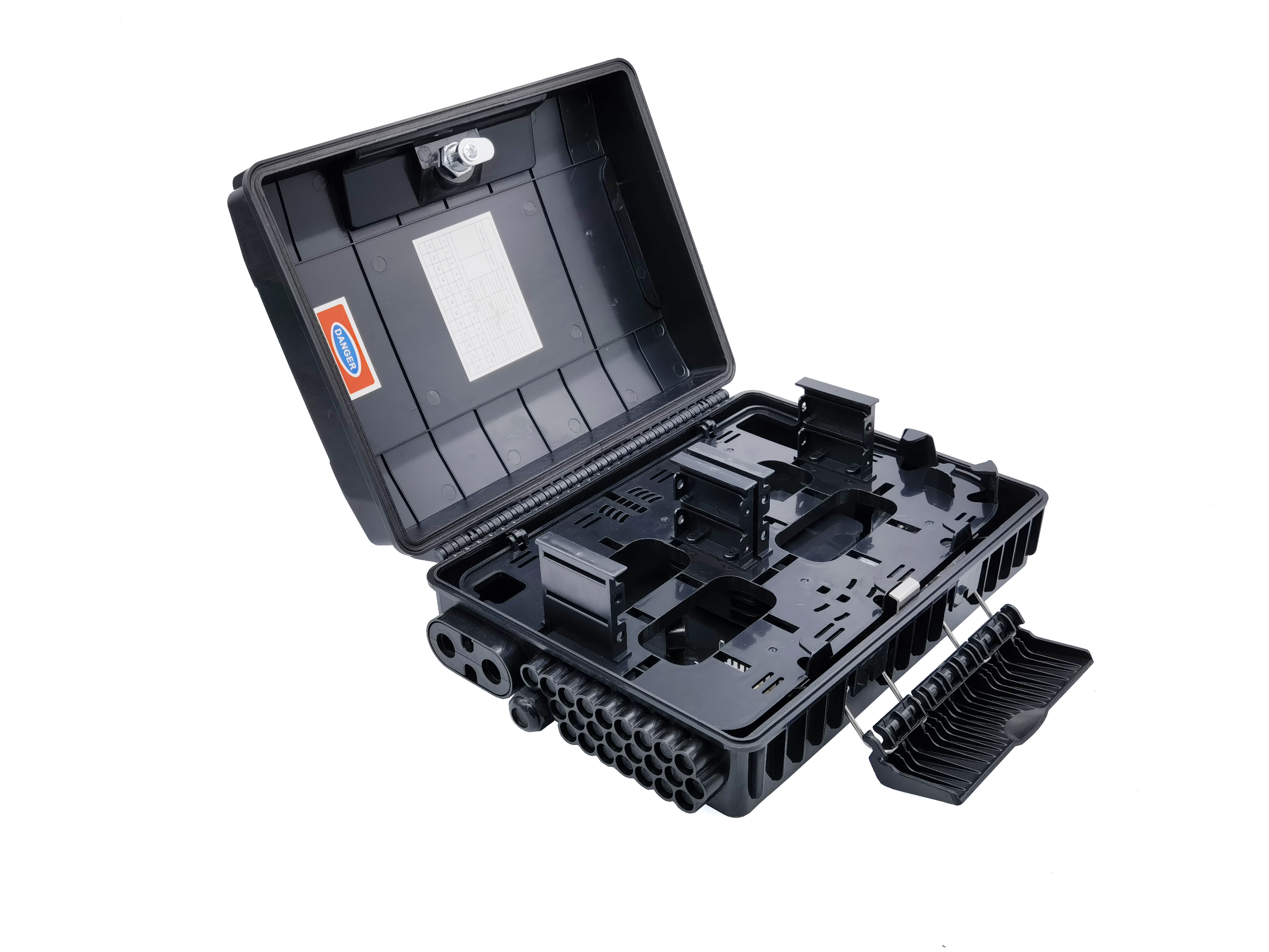 Plastic Outdoor Pole Mount Optical Fiber Termination Box 24 Fibers With ...