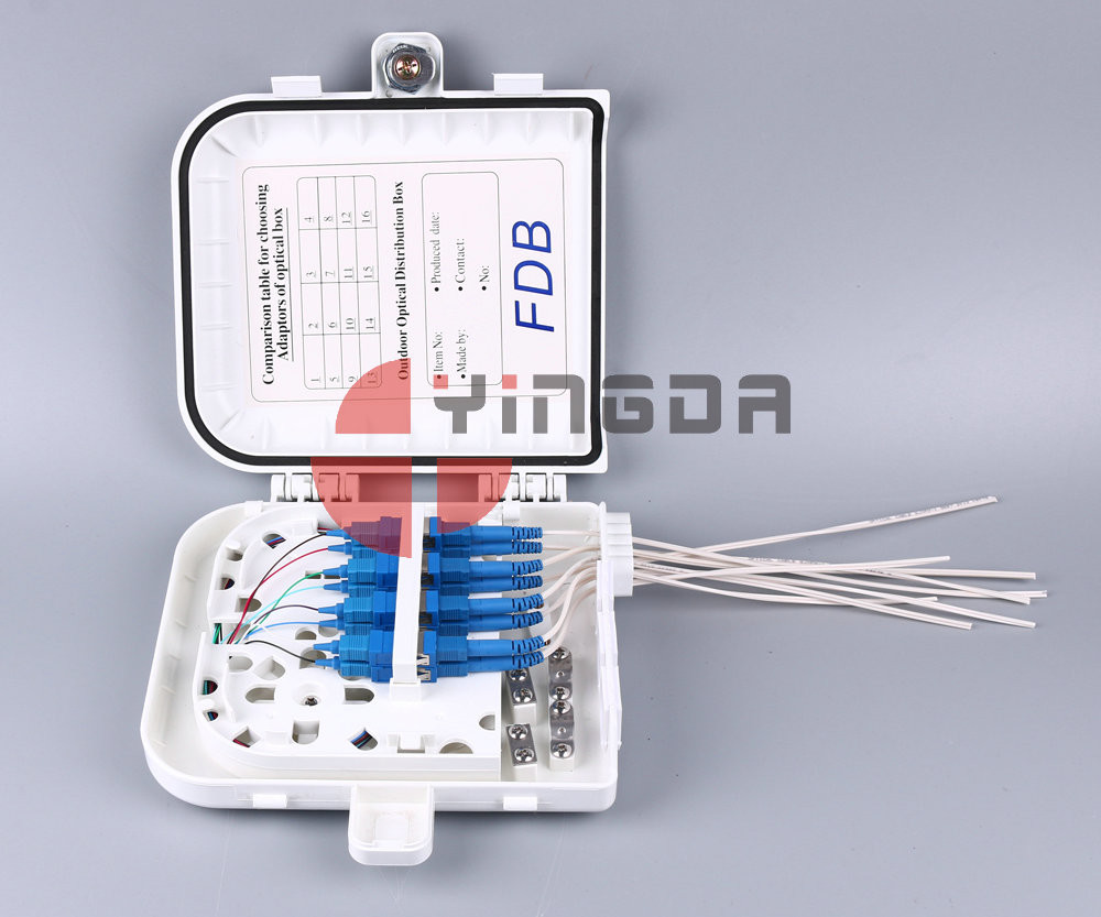Outdoor ABS Optical Splitter Box 8 Cores , Uncut cable Termination Box ...