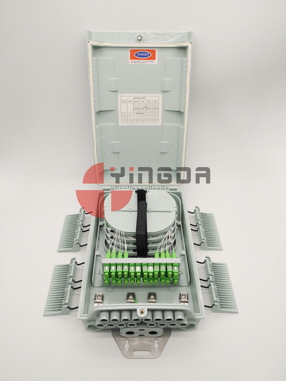 96 Cores Fiber Optic Splice Closure with 1x16 SC/APC PLC Splitter ...
