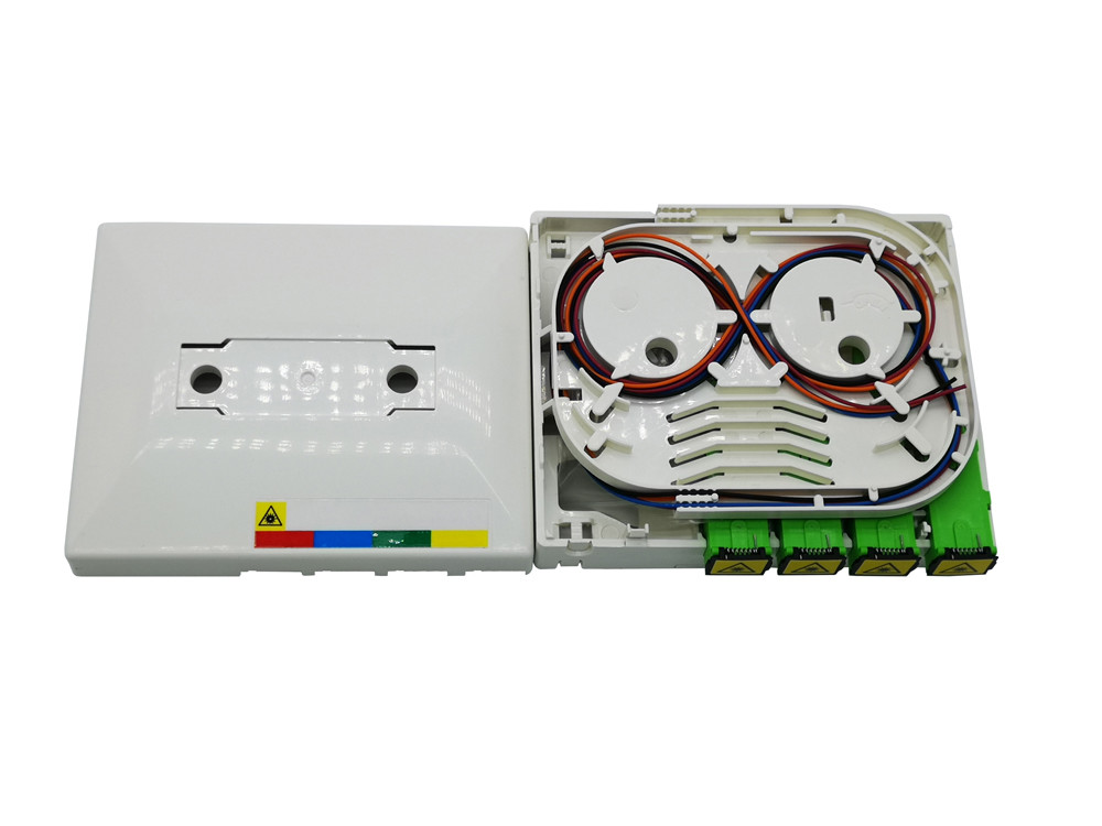 Fiber Optic Pre-Terminated Outlet Kit PTO 4Ports For Indoor DIN Rail