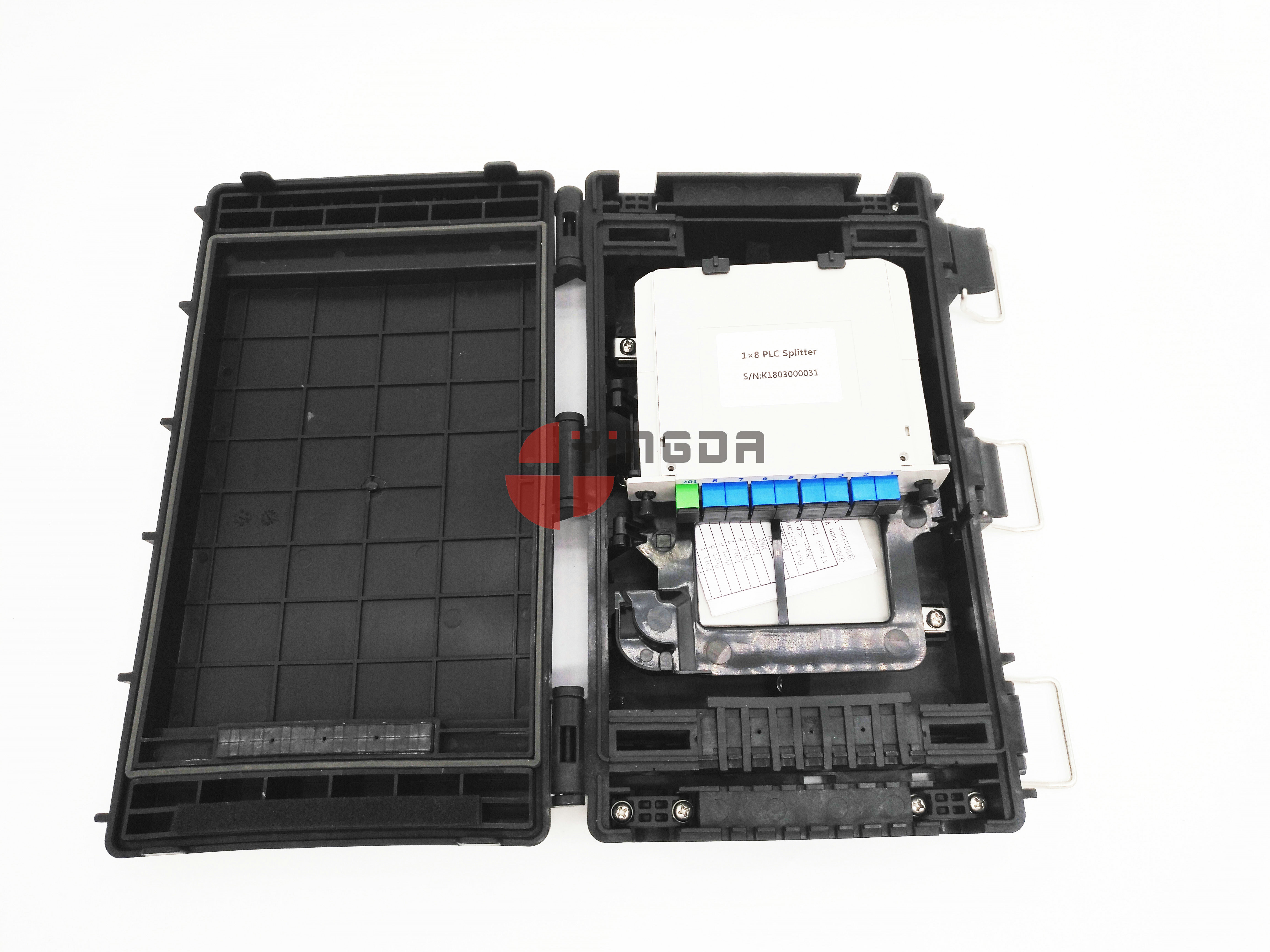 24 Cores FTTH PLC Fiber Optic Splitter Box , 8 Ports Fiber Optical ...