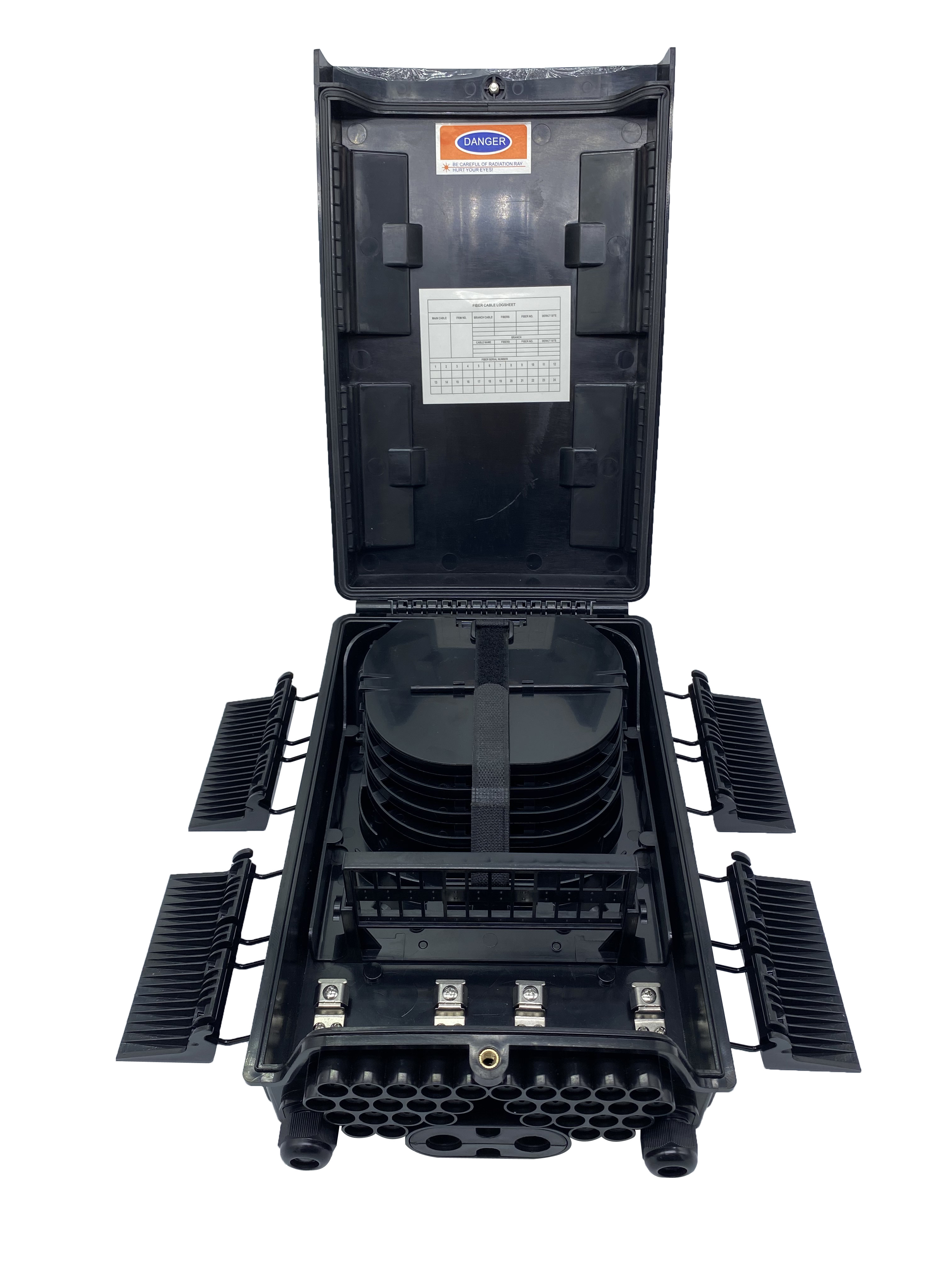 Black Terminal Box for FTTx Optical Cable Connection Insulation Resistance
