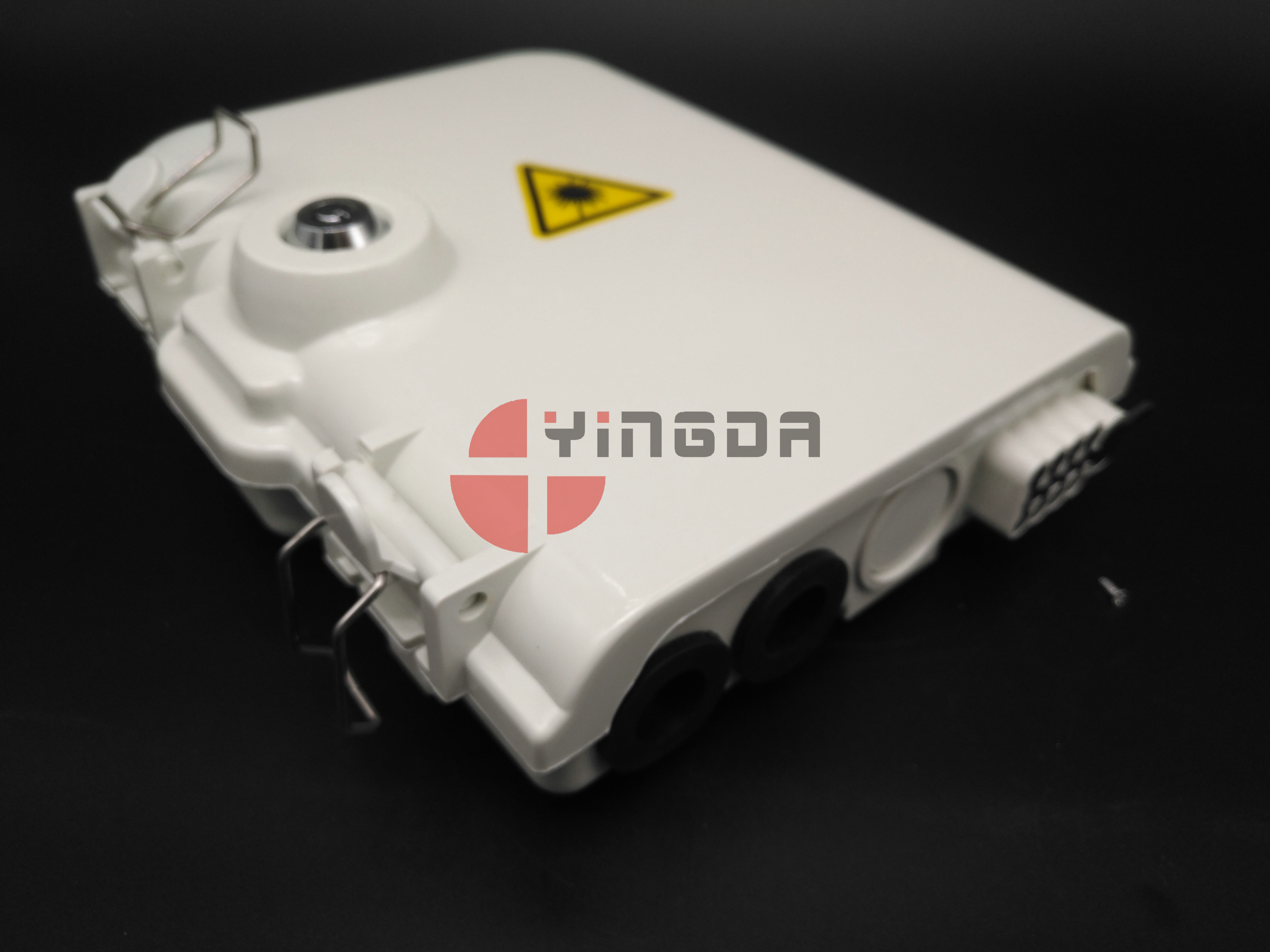 Plastic FTTH Drop Cable Fiber Optic Splitter Box 2 In 8 Out Port Indoor ...