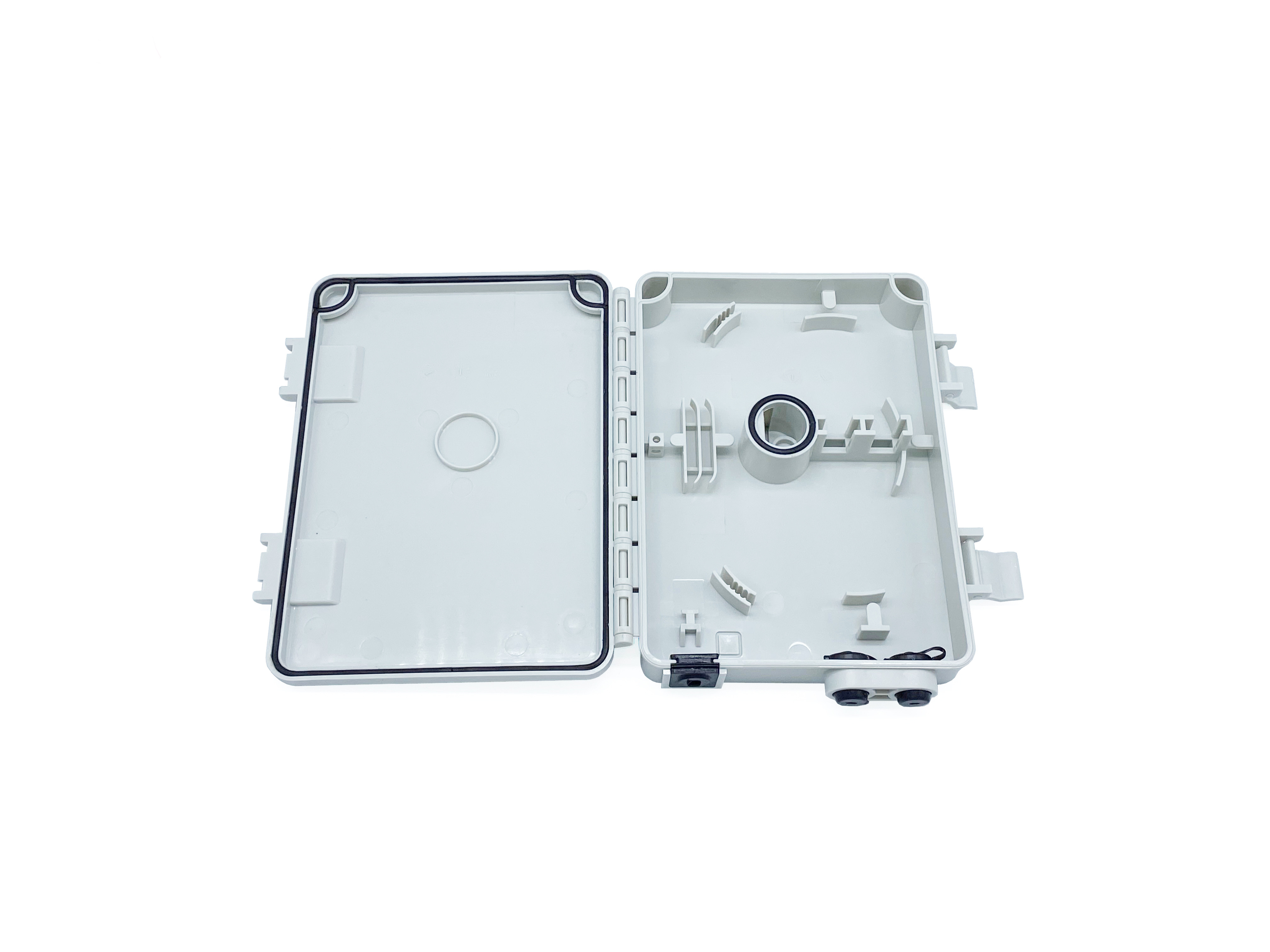 IP65 SC 2 Core Optical Fiber Terminal Connection Box White Wall Mounting