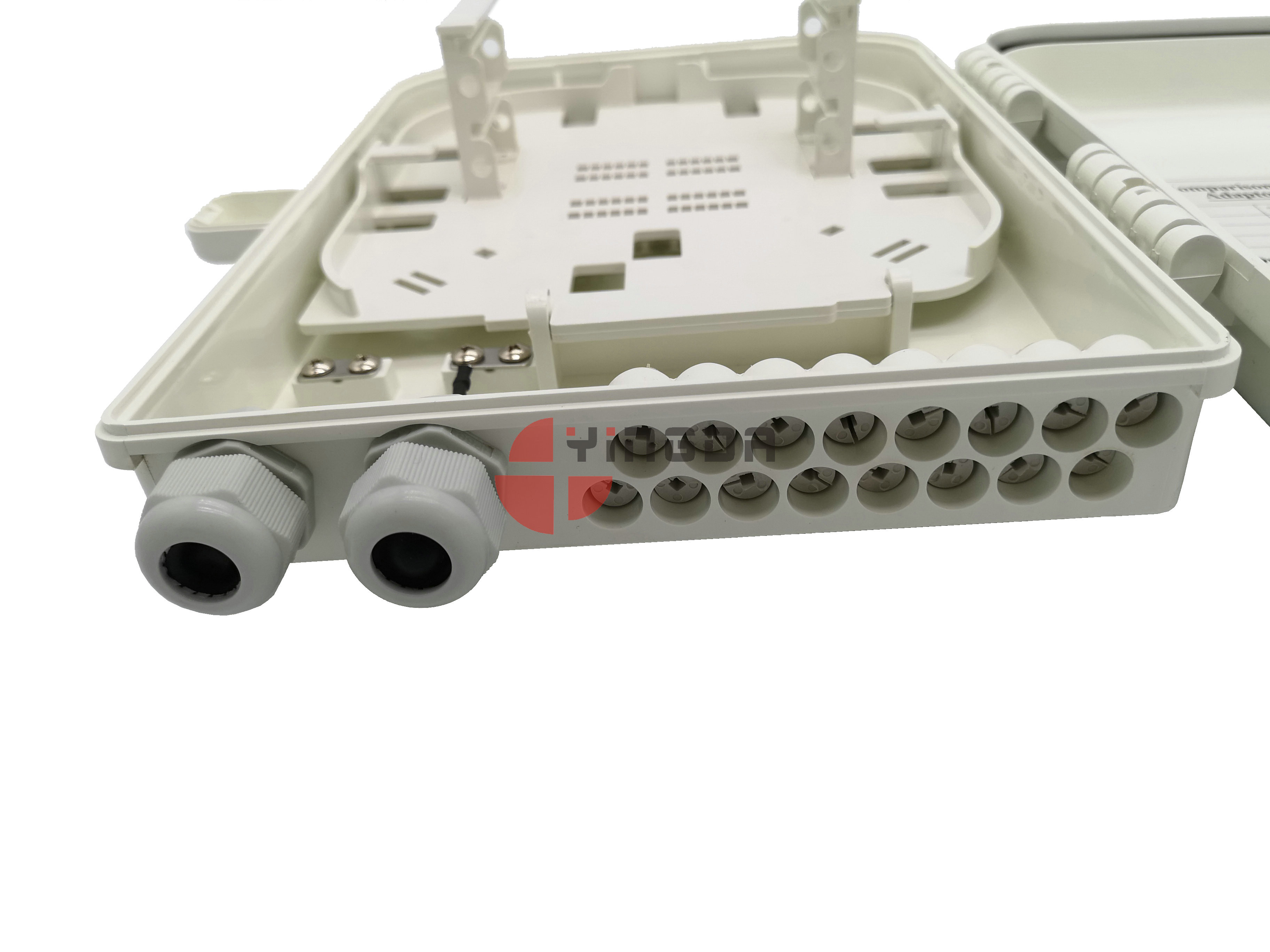 ABS PLC Fiber Optic Splitter Box 7 - 10 Mm Cable Diameter For FTTH GON ...